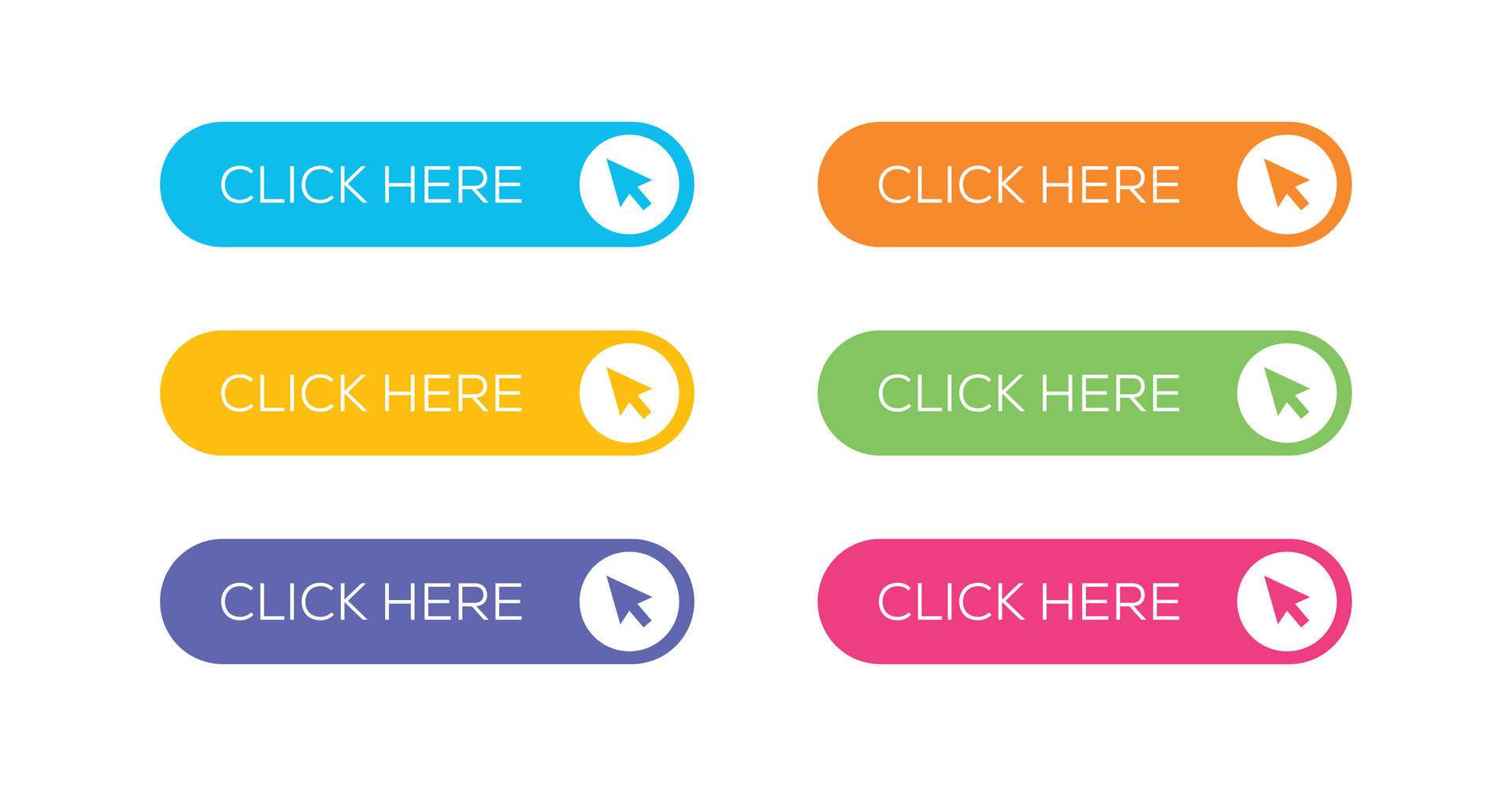 Click Here Button With Arrow Pointer Clicking Icon Click Here Vector Web Button 32191124