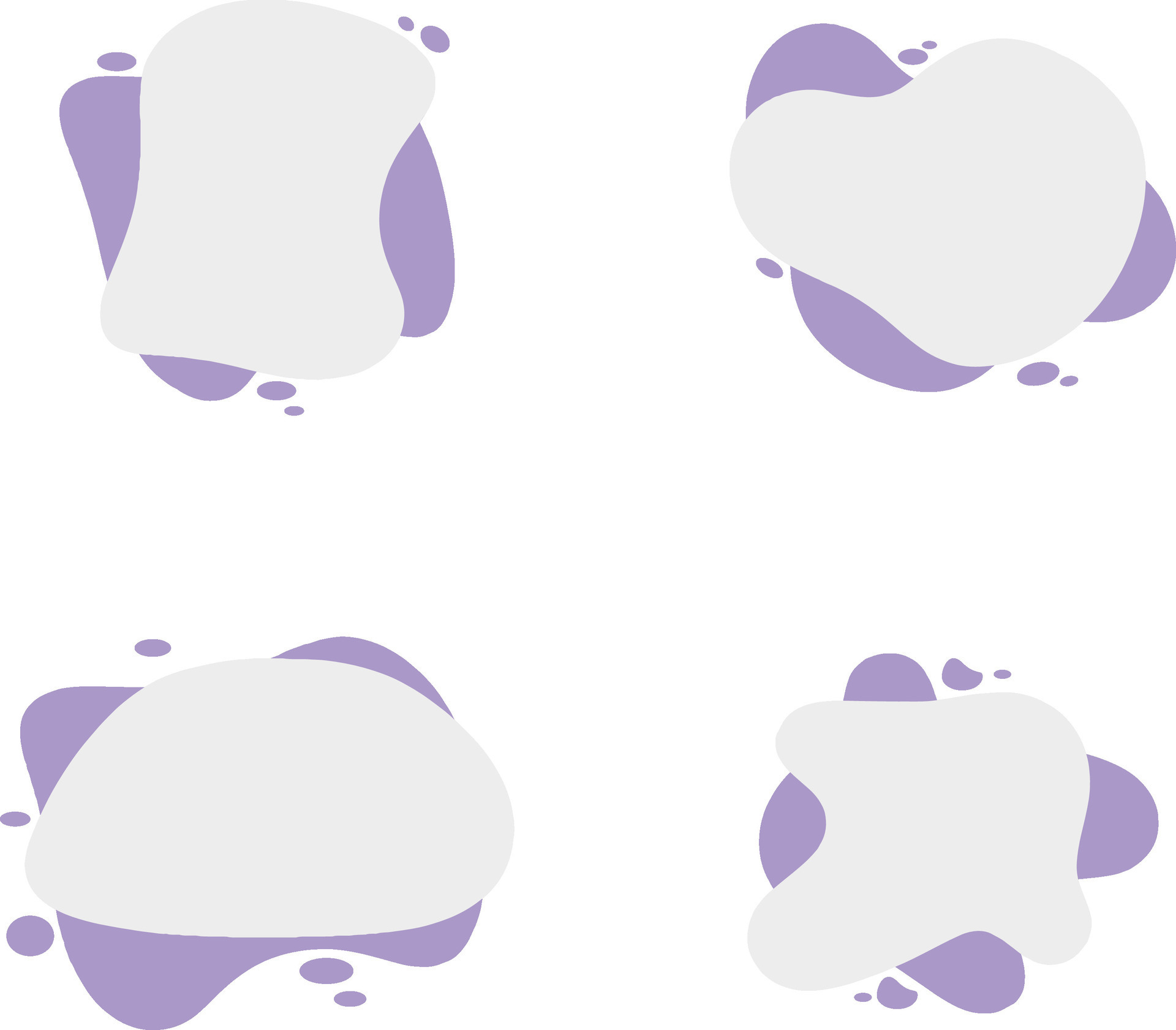 Blob Text Box For Template Background. Vector Illustration Set ...