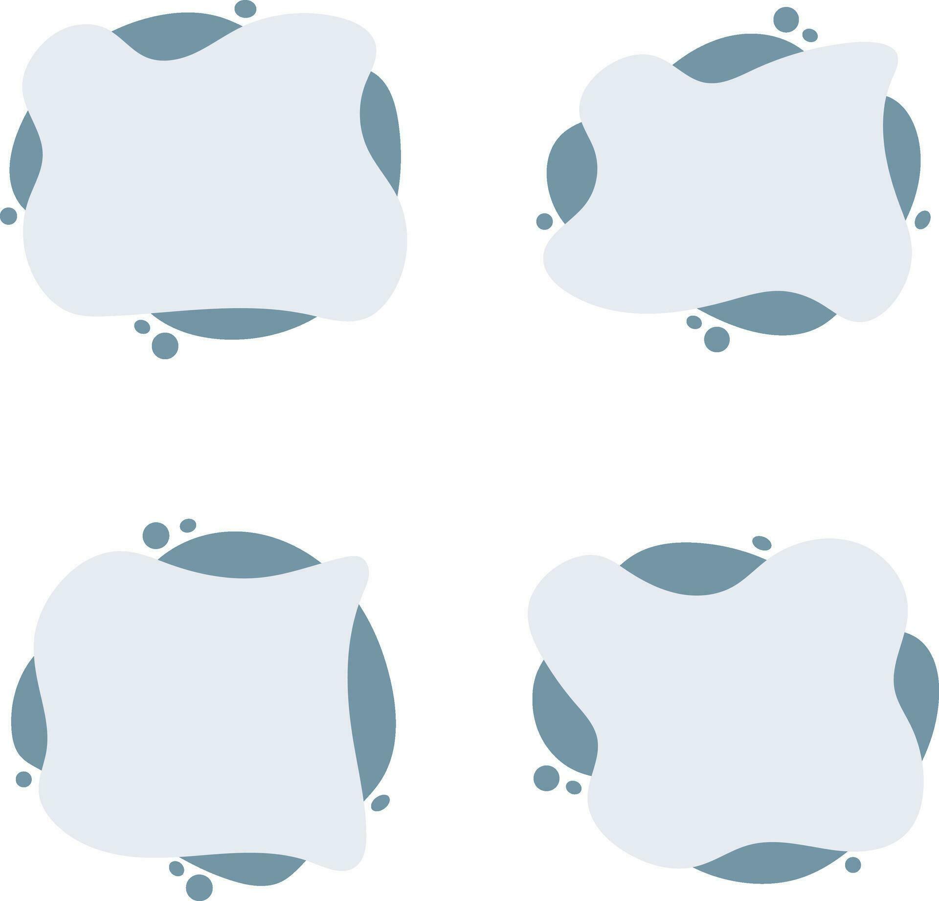 Blob Text Box In Abstract Design. Isolated Vector Set. 32193471 Vector ...