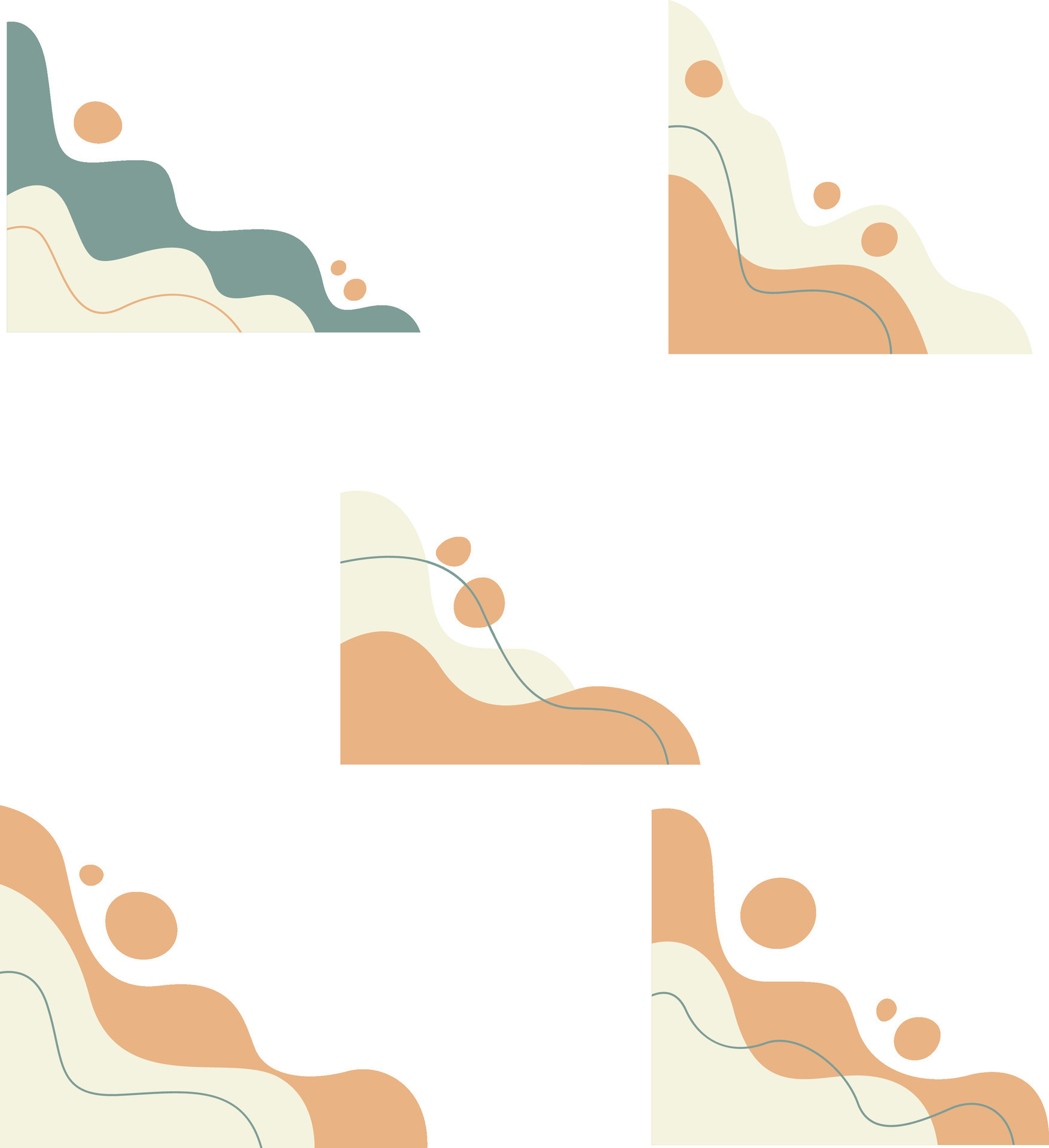 Corner Blob Fluid For Template Background. Isolated On White Background ...