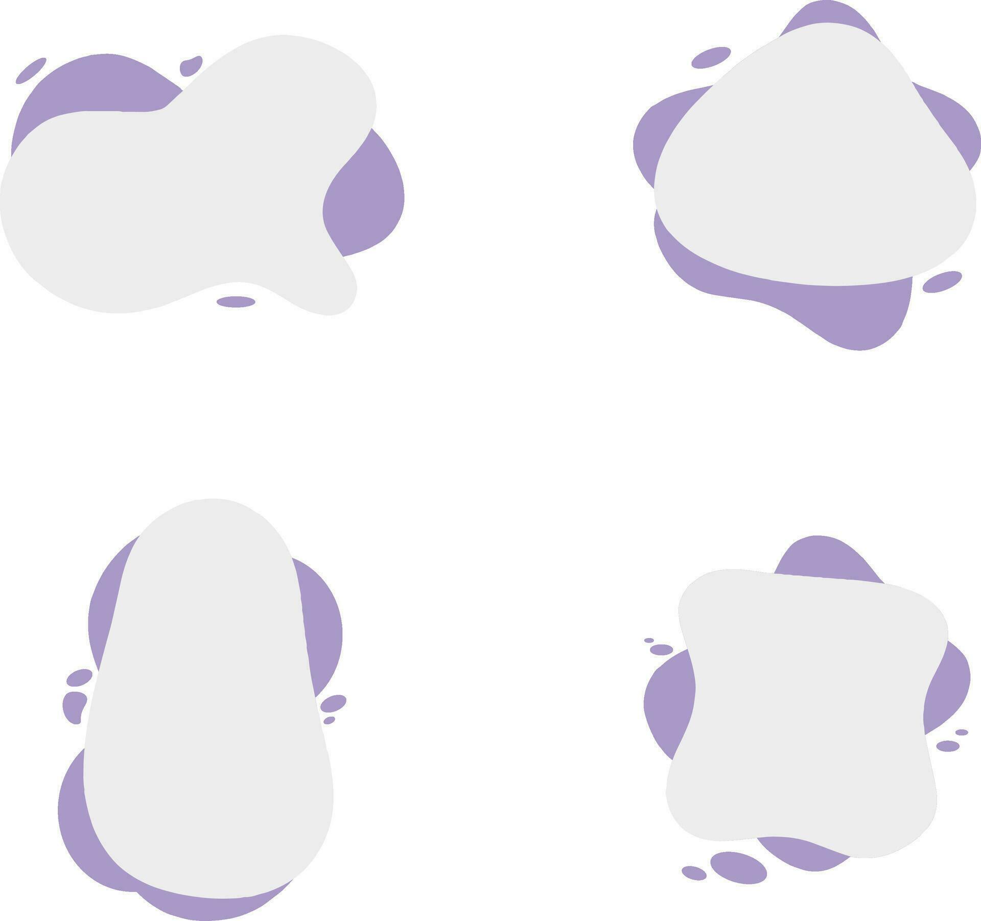 Blob Text Box For Template Background. Vector Illustration Set ...