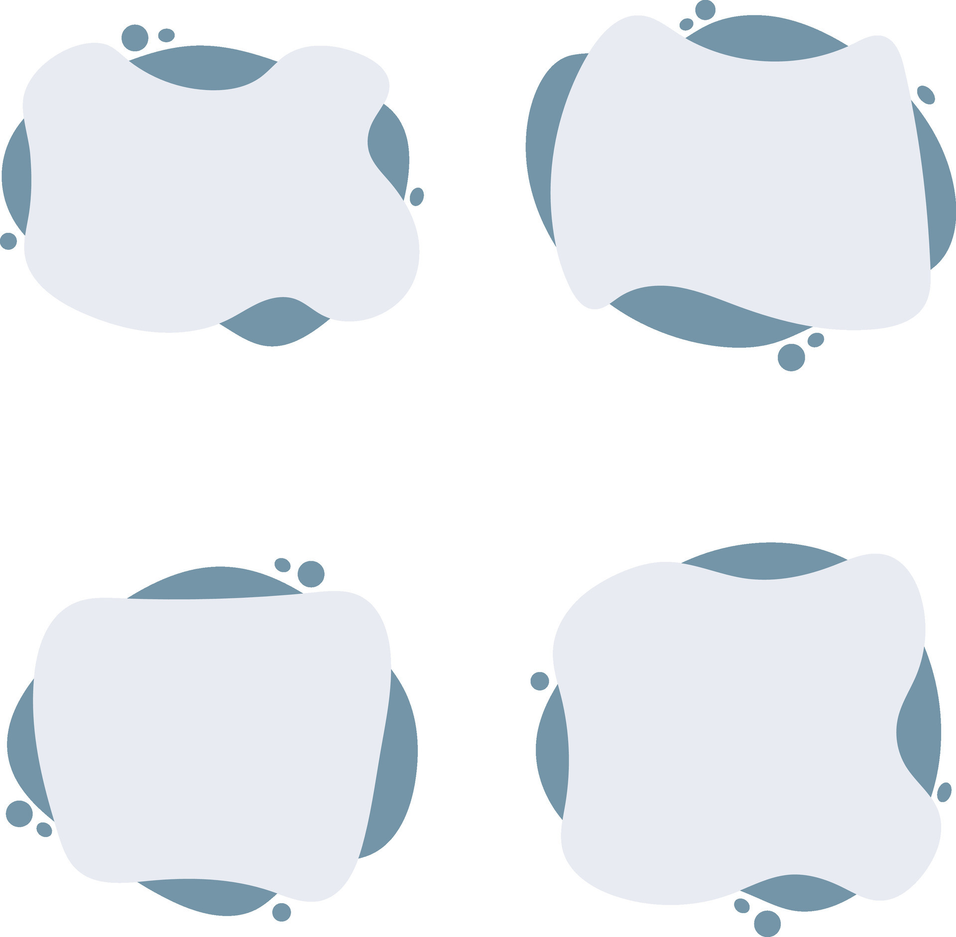 Blob Text Box In Abstract Design. Isolated Vector Set. 32193596 Vector ...