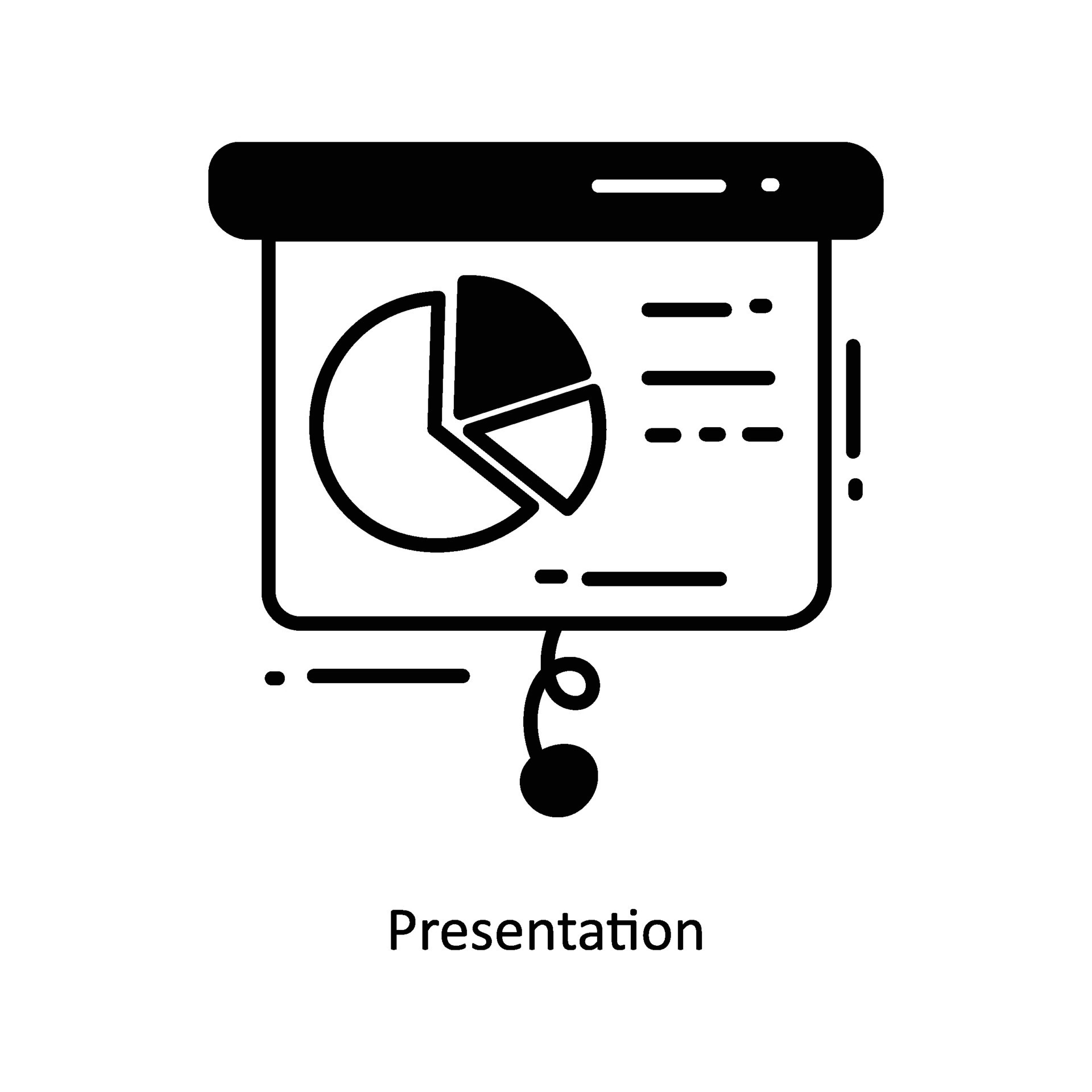 Presentation Doodle Icon Design Illustration Startup Symbol On White Background Eps 10 File