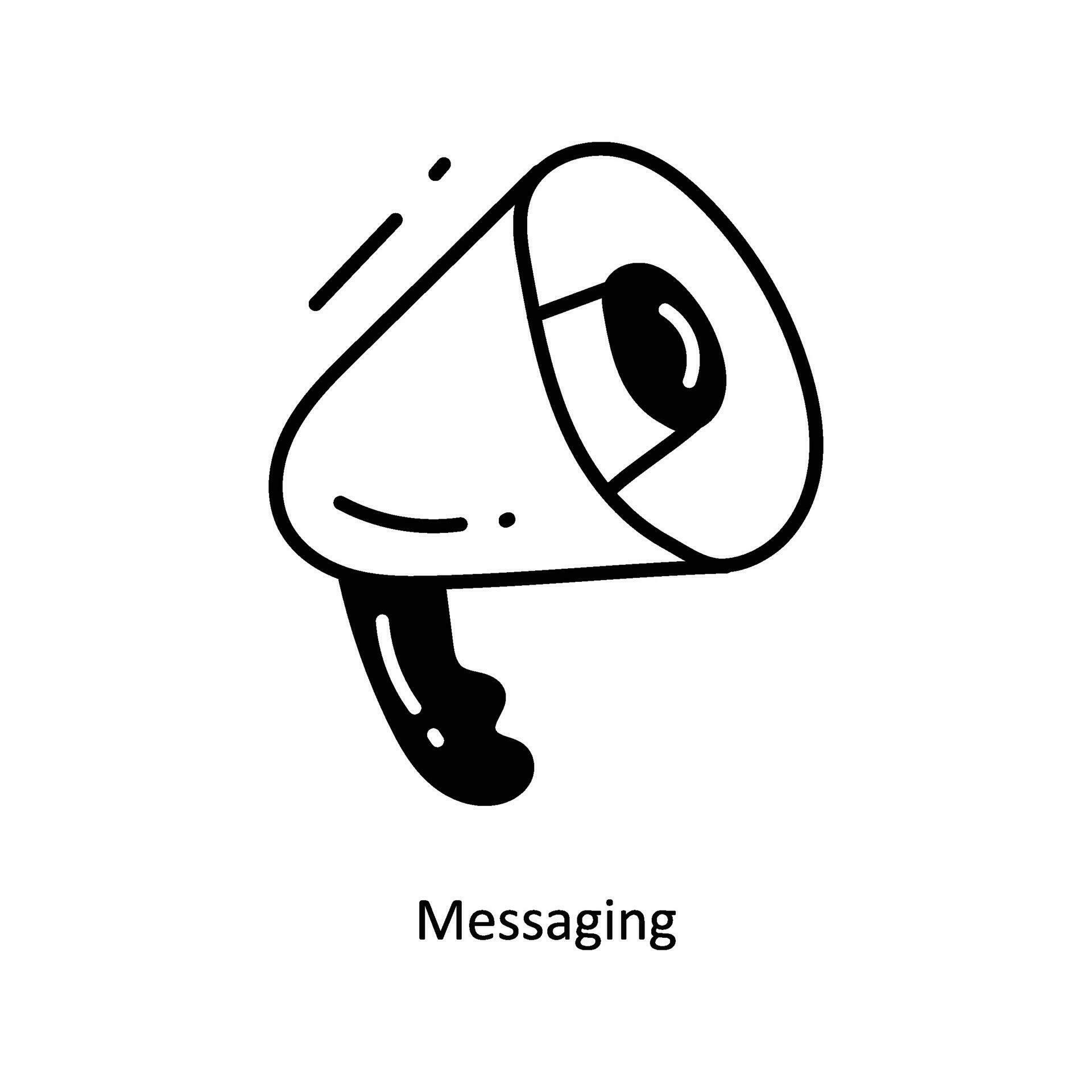 Messaging Doodle Icon Design Illustration Startup Symbol On White Background Eps 10 File