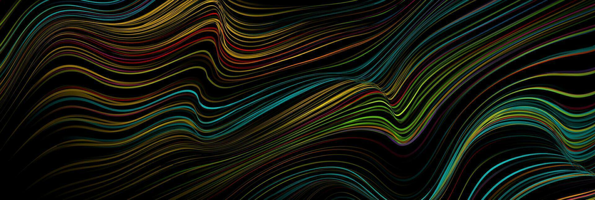 Colorful liquid wavy lines abstract pattern design 32203449 Vector Art ...