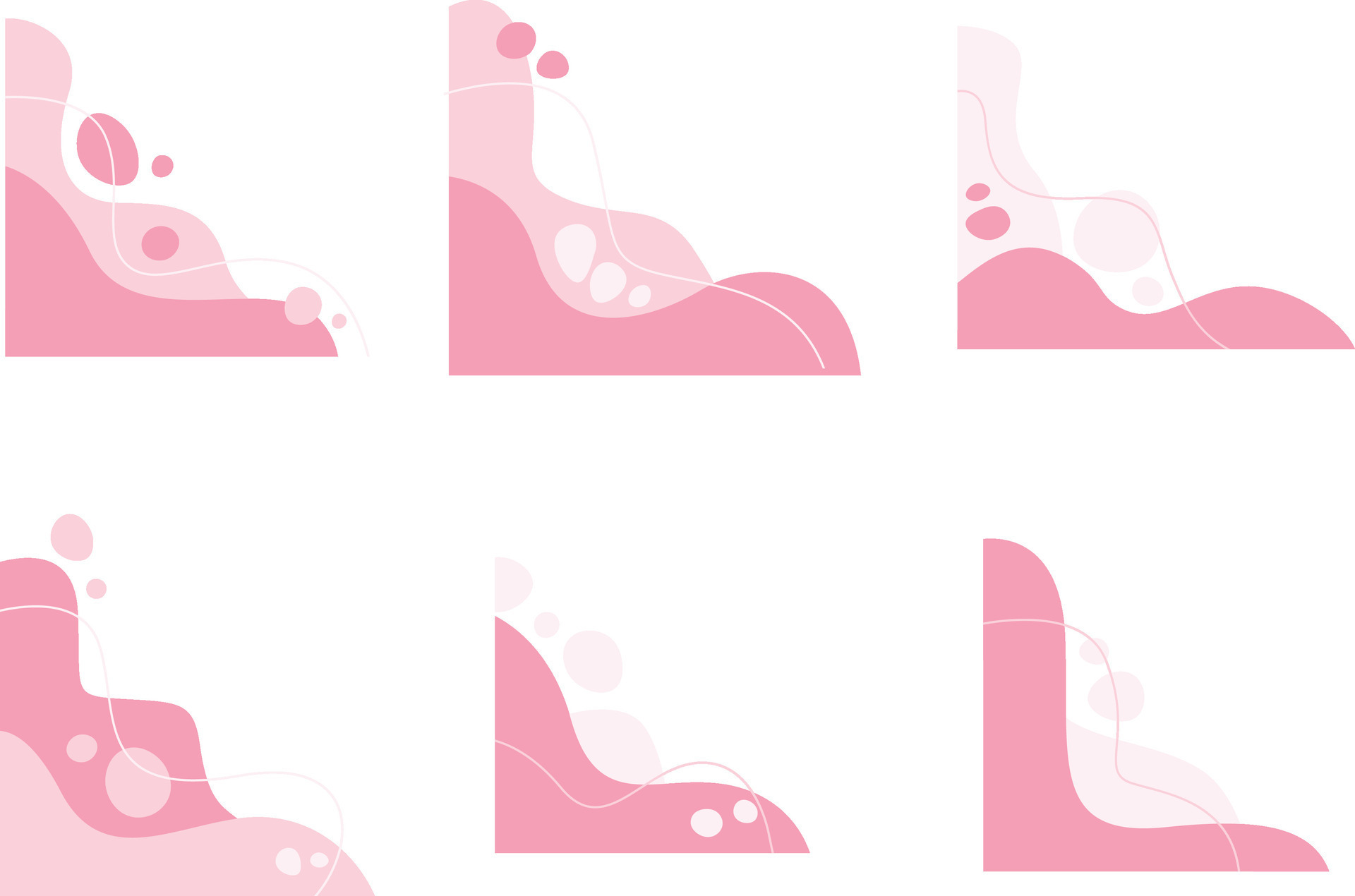 Corner Blob Fluid For Template Background. Isolated On White Background ...