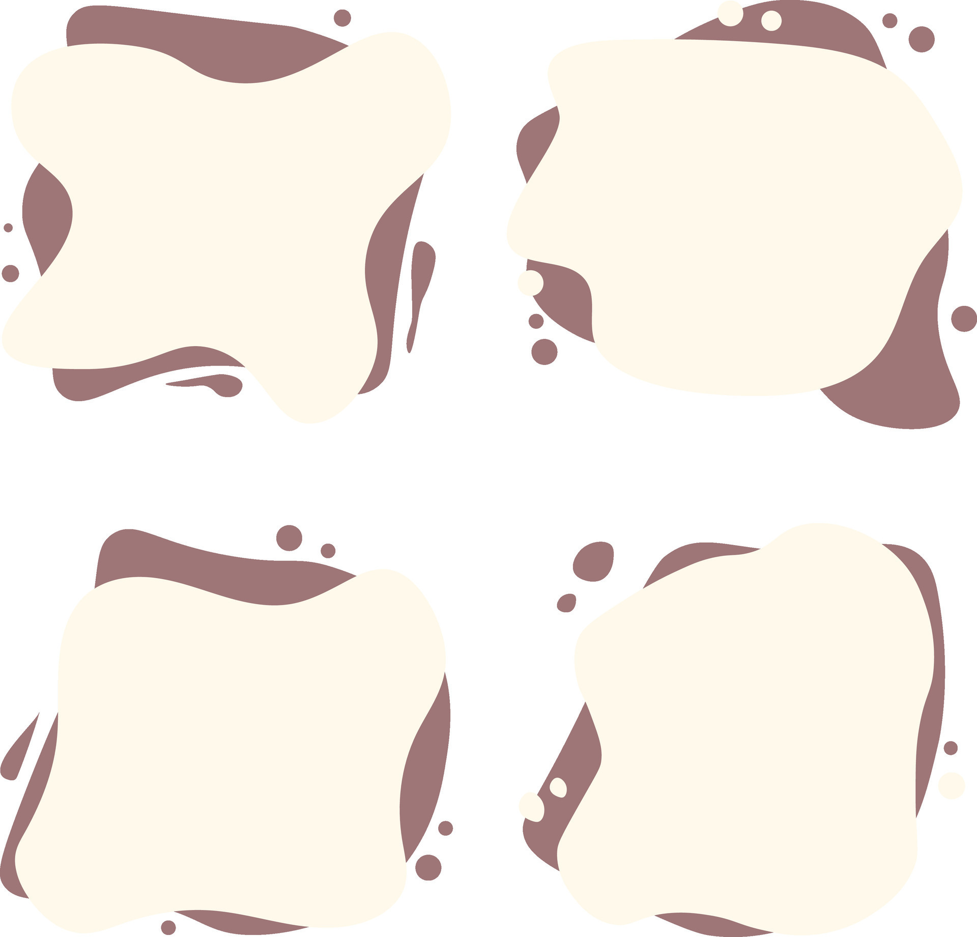 Blob Text Box With Simple Design. Vector Illustration Set. 32203527 ...