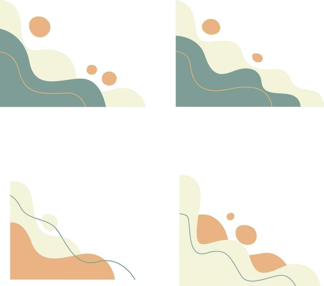 Corner Blob Fluid For Template Background. Isolated On White Background ...