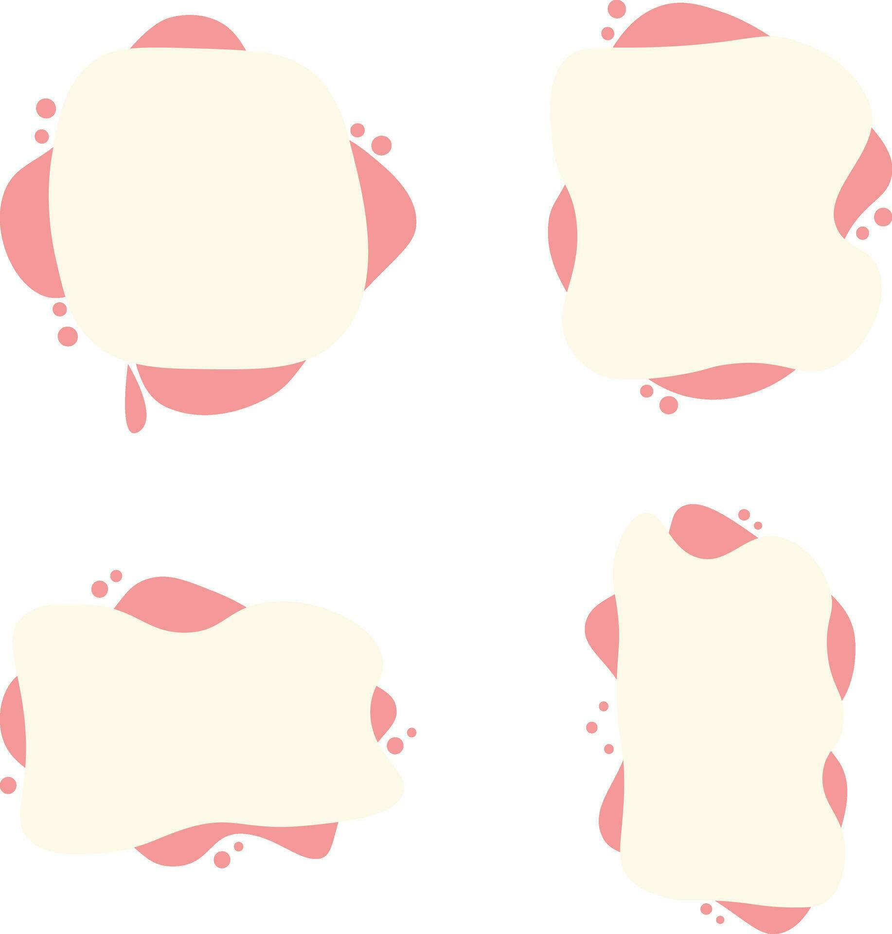 Blob Text Box With Flat Design. Isolated On White Background. Vector ...