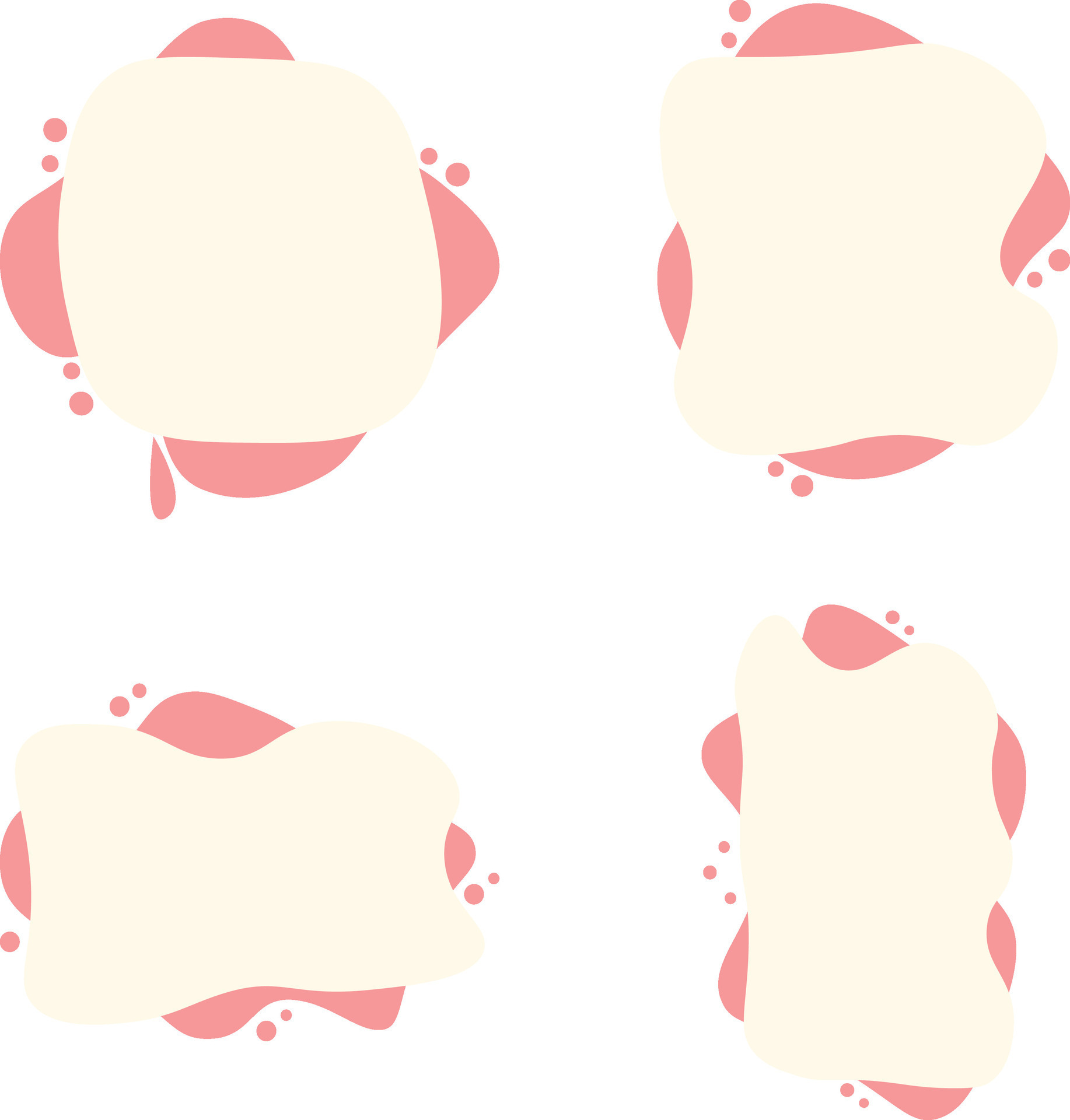 Blob Text Box With Flat Design. Isolated On White Background. Vector ...