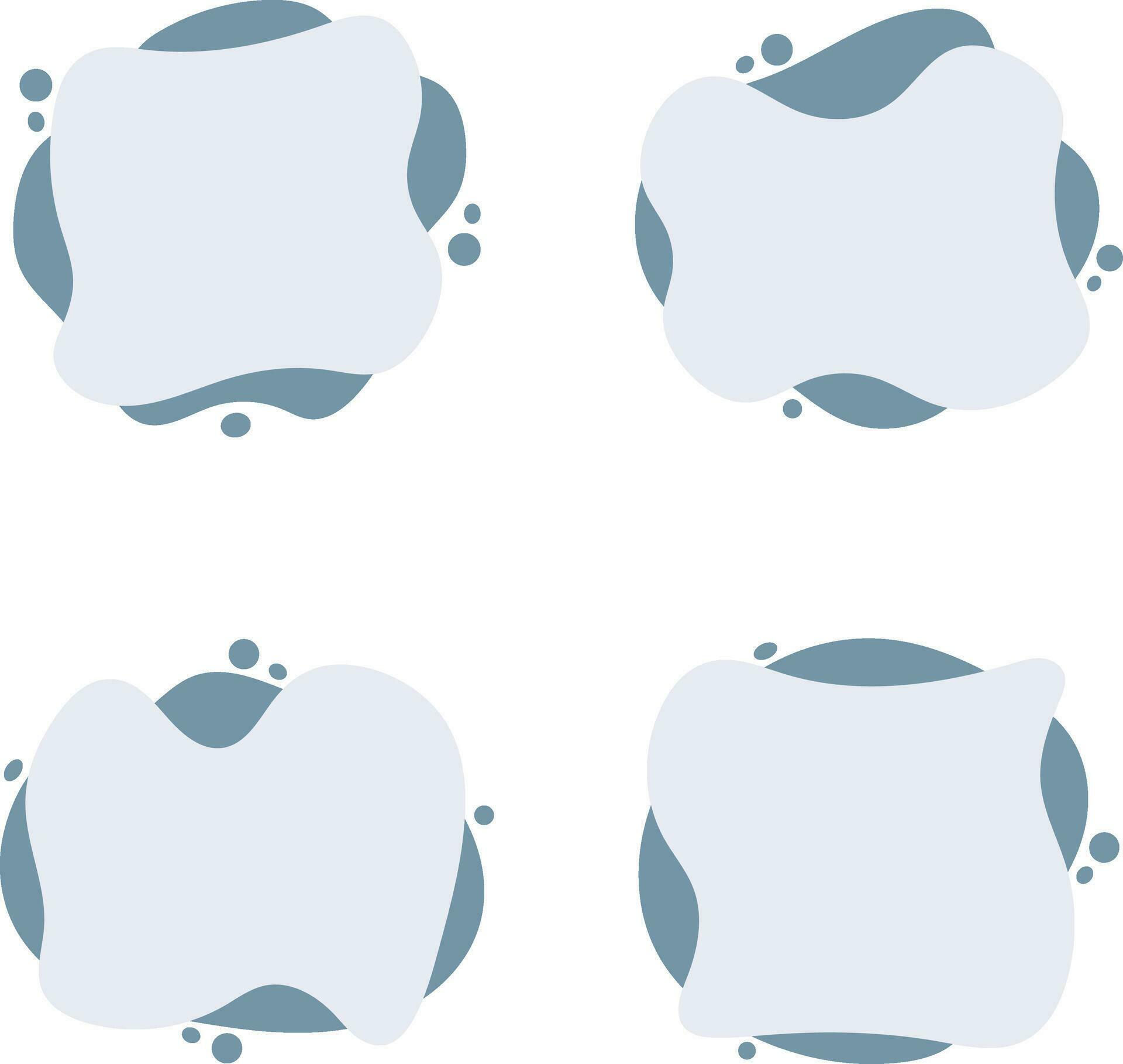 Blob Text Box In Abstract Design. Isolated Vector Set. 32203945 Vector ...