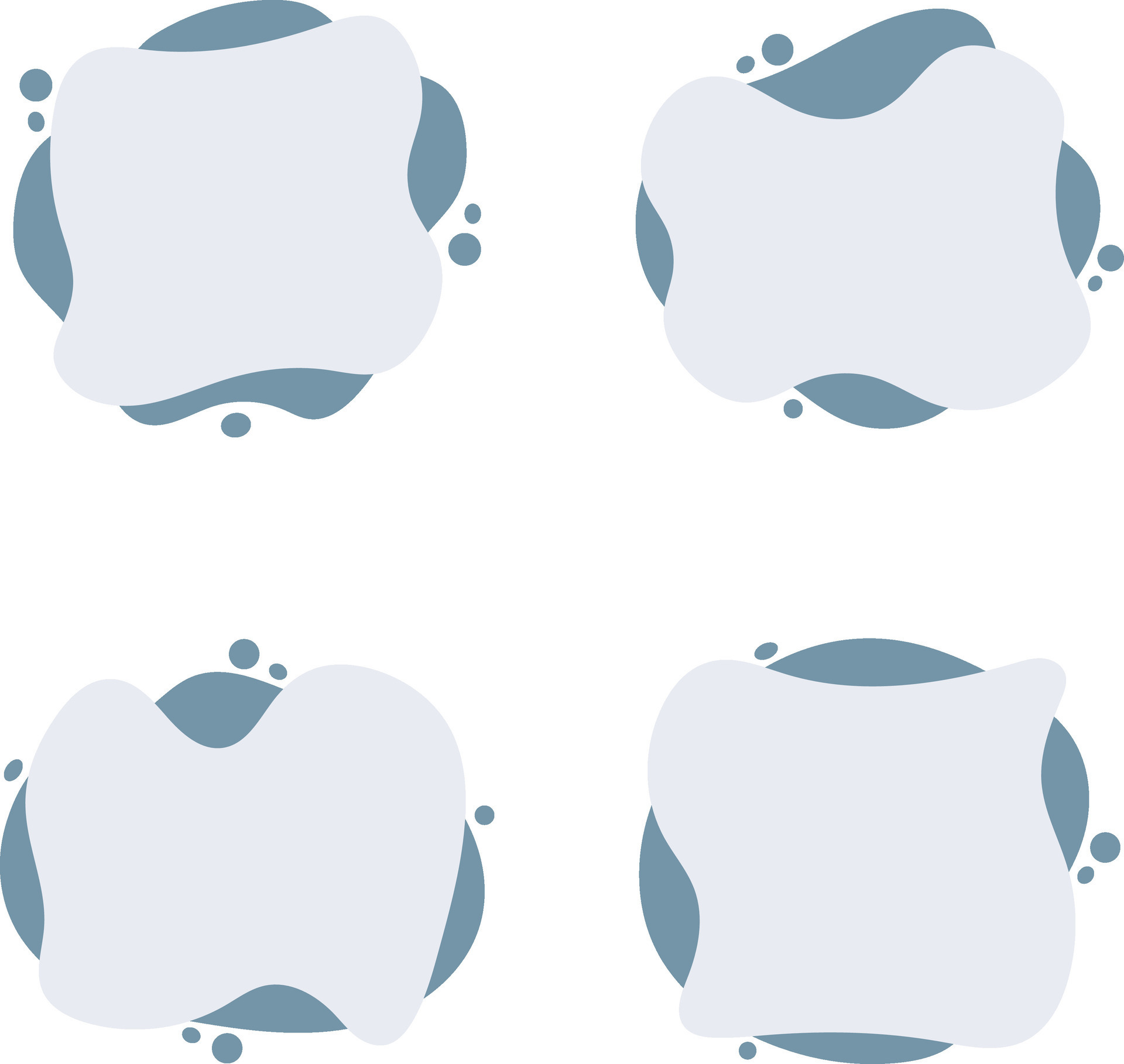 Blob Text Box In Abstract Design Isolated Vector Set 32203945 Vector Art At Vecteezy