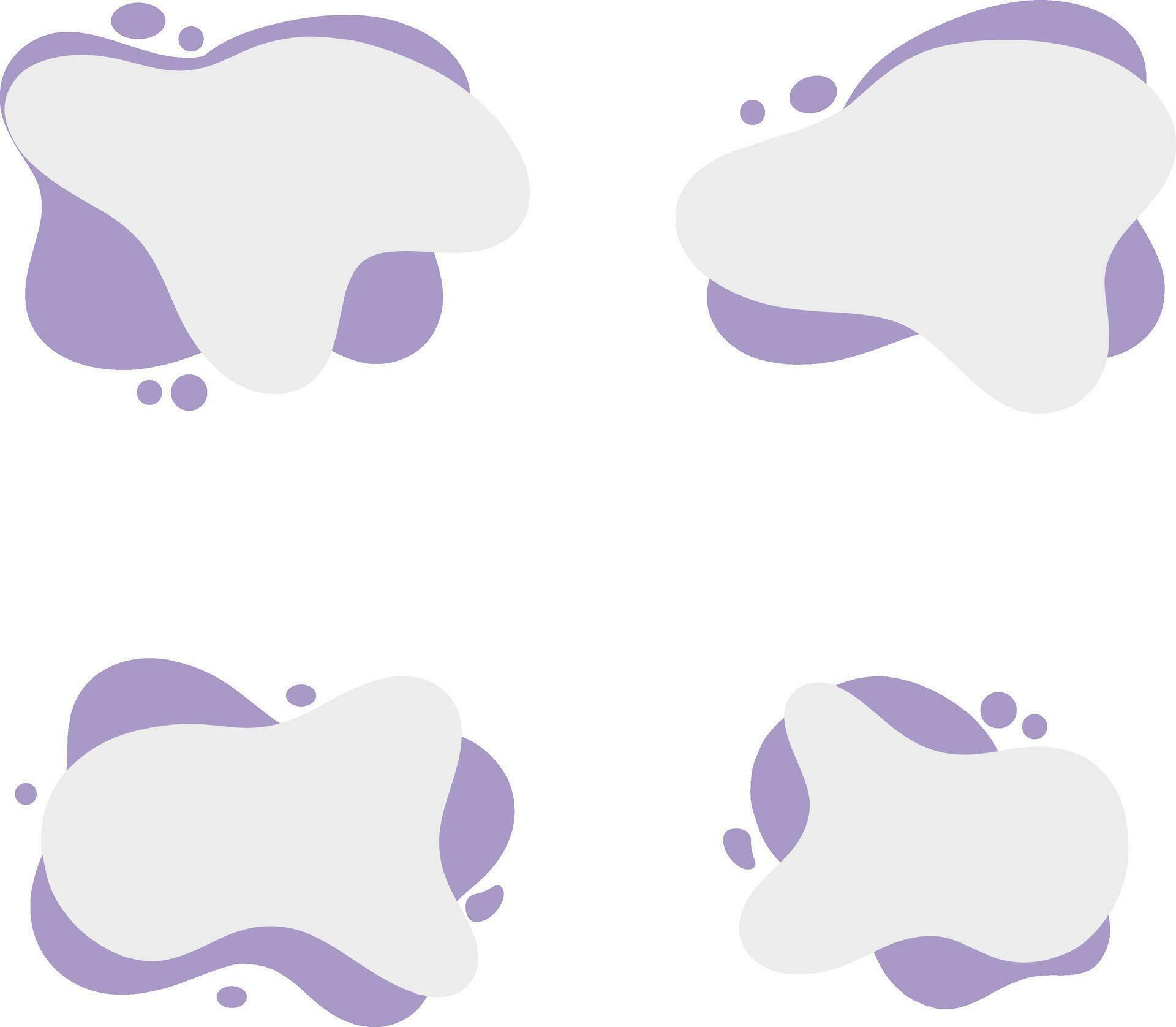 Blob Text Box For Template Background. Vector Illustration Set ...