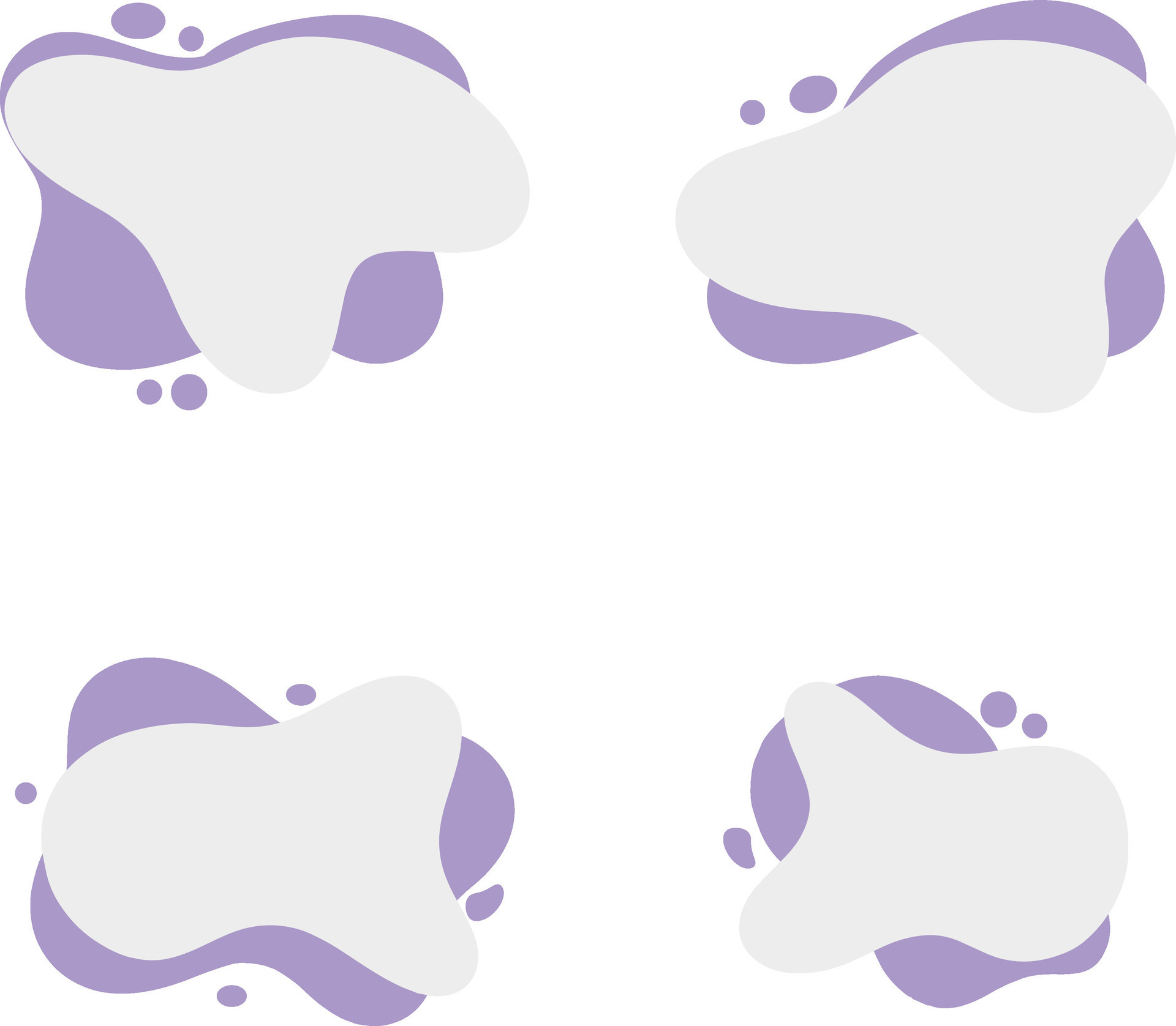 Blob Text Box For Template Background. Vector Illustration Set ...