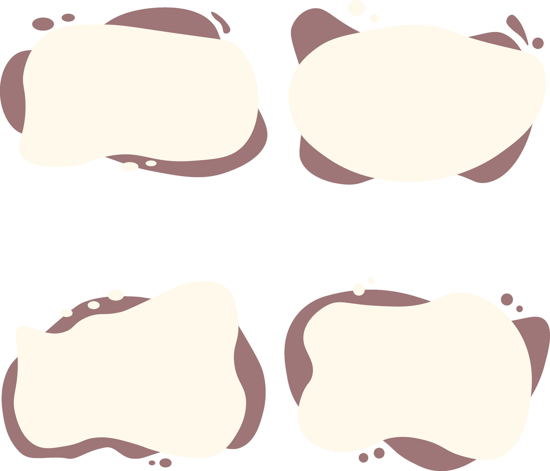 Blob Text Box With Simple Design. Vector Illustration Set. 32204014 ...