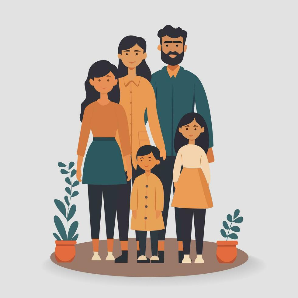 Family flat illustration 32204270 Vector Art at Vecteezy