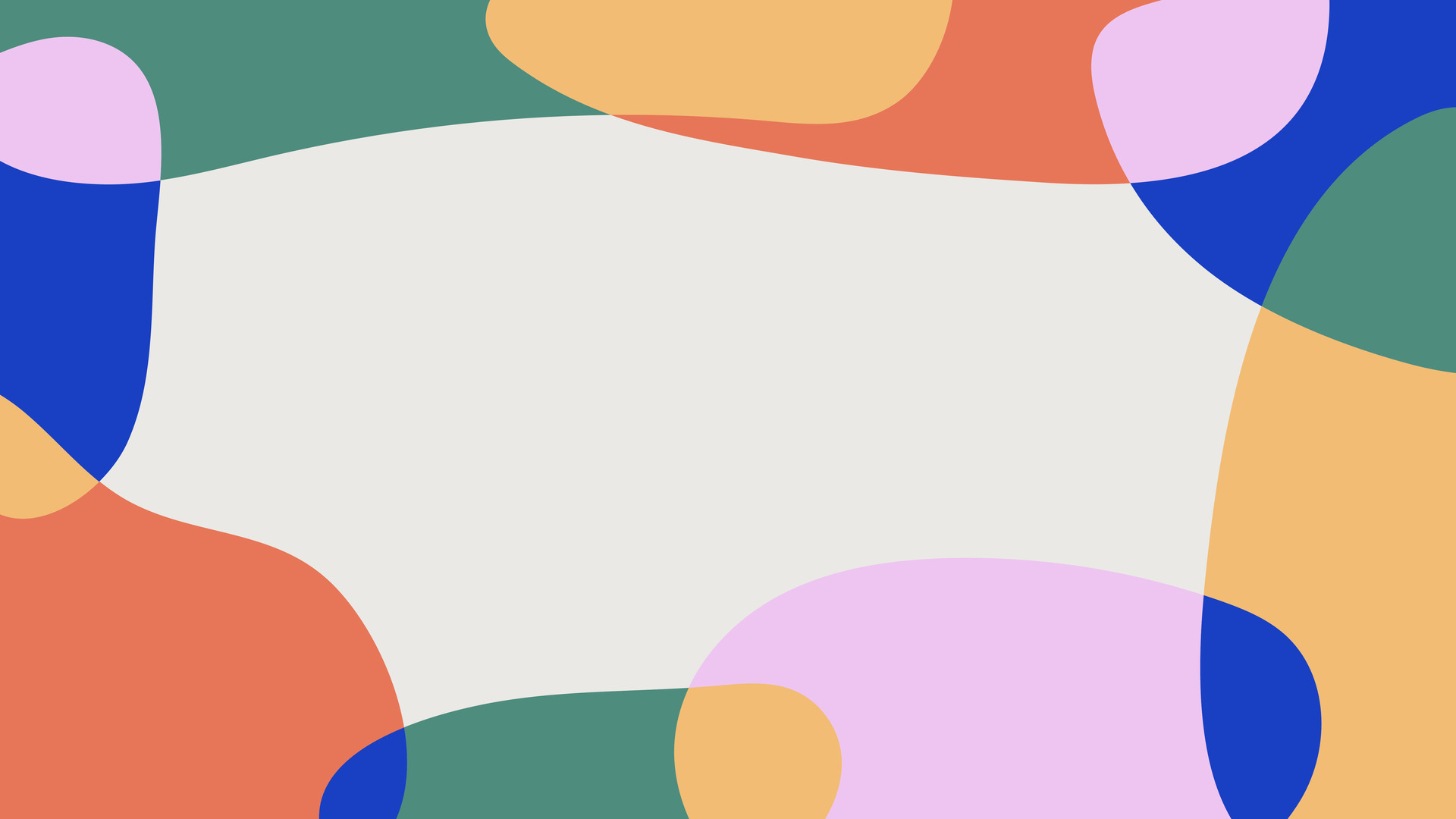 Simple abstract colorful background with hand drawn overlay shapes. Fun childish doodle backdrop ...