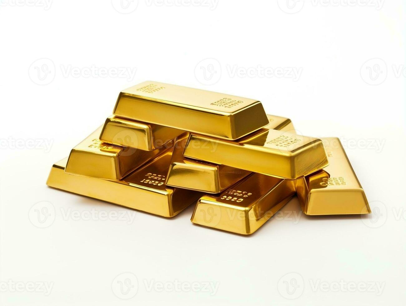 Gold bars on isolated white background AI Generative 32208814 Stock Photo at Vecteezy