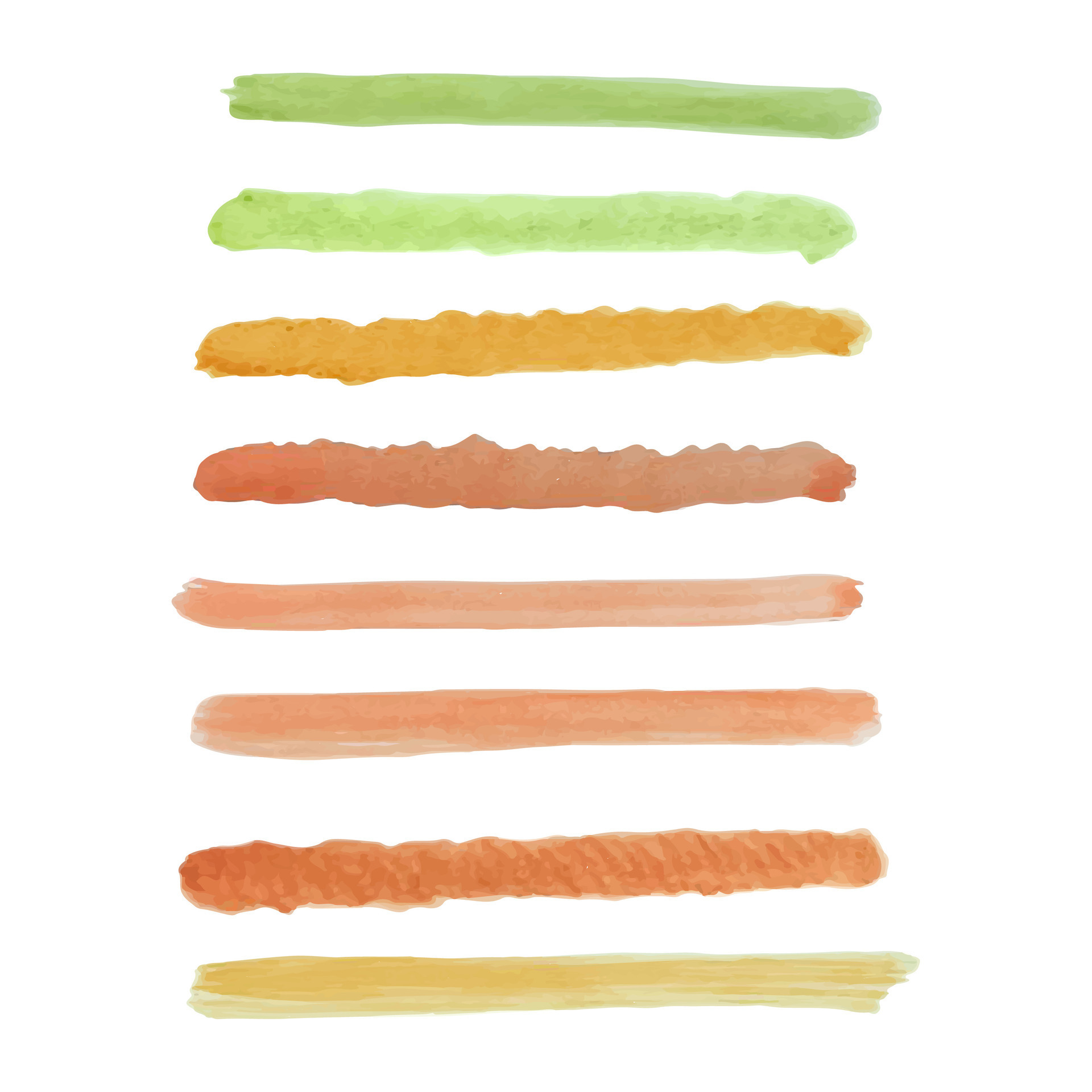 watercolor strokes, watercolor brush set 32209257 Vector Art at Vecteezy