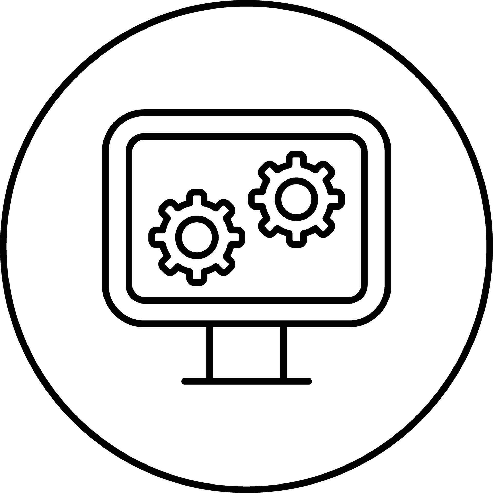 Computer Settings Vector Icon 32222821 Vector Art at Vecteezy