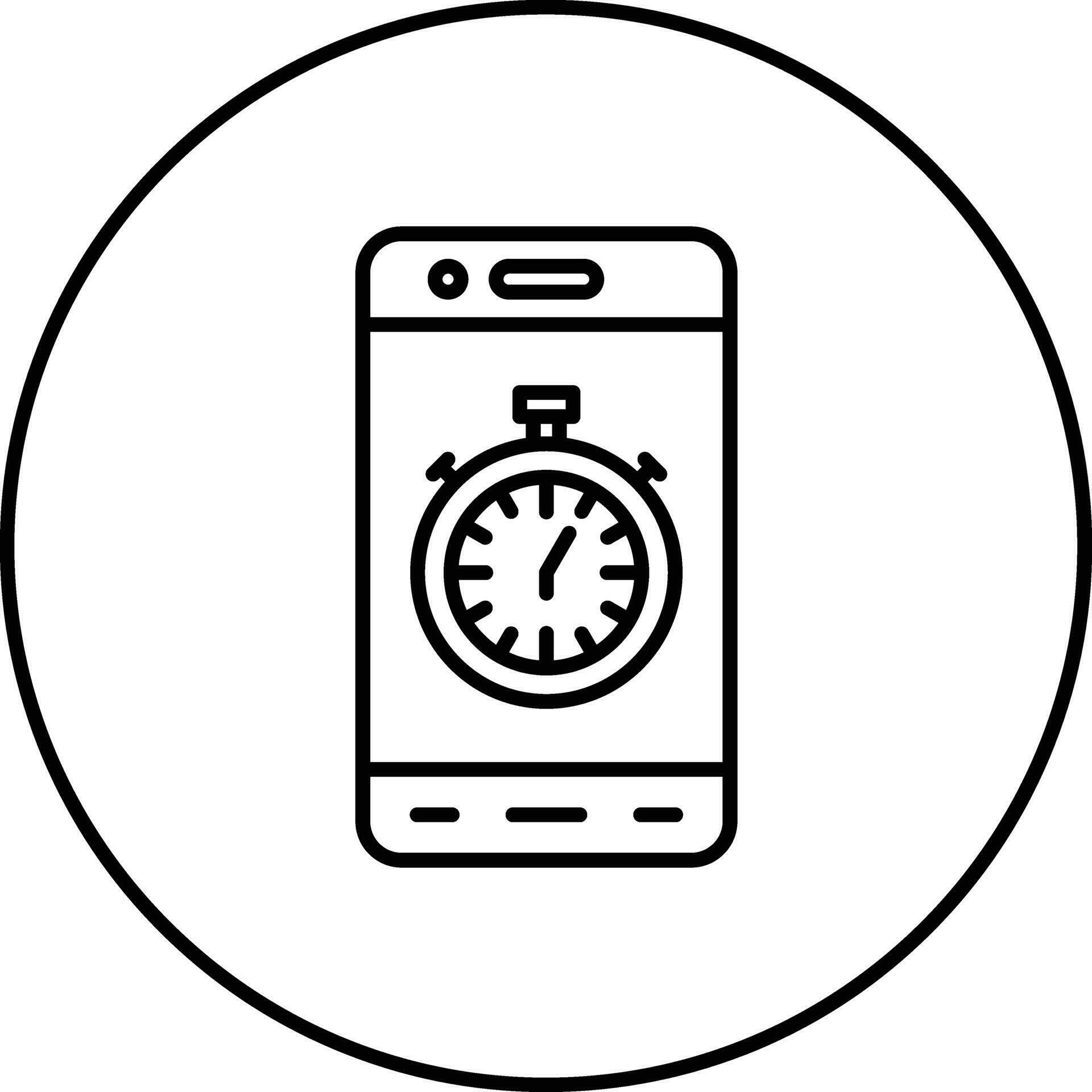 Mobile Stopwatch Vector Icon 32223823 Vector Art at Vecteezy