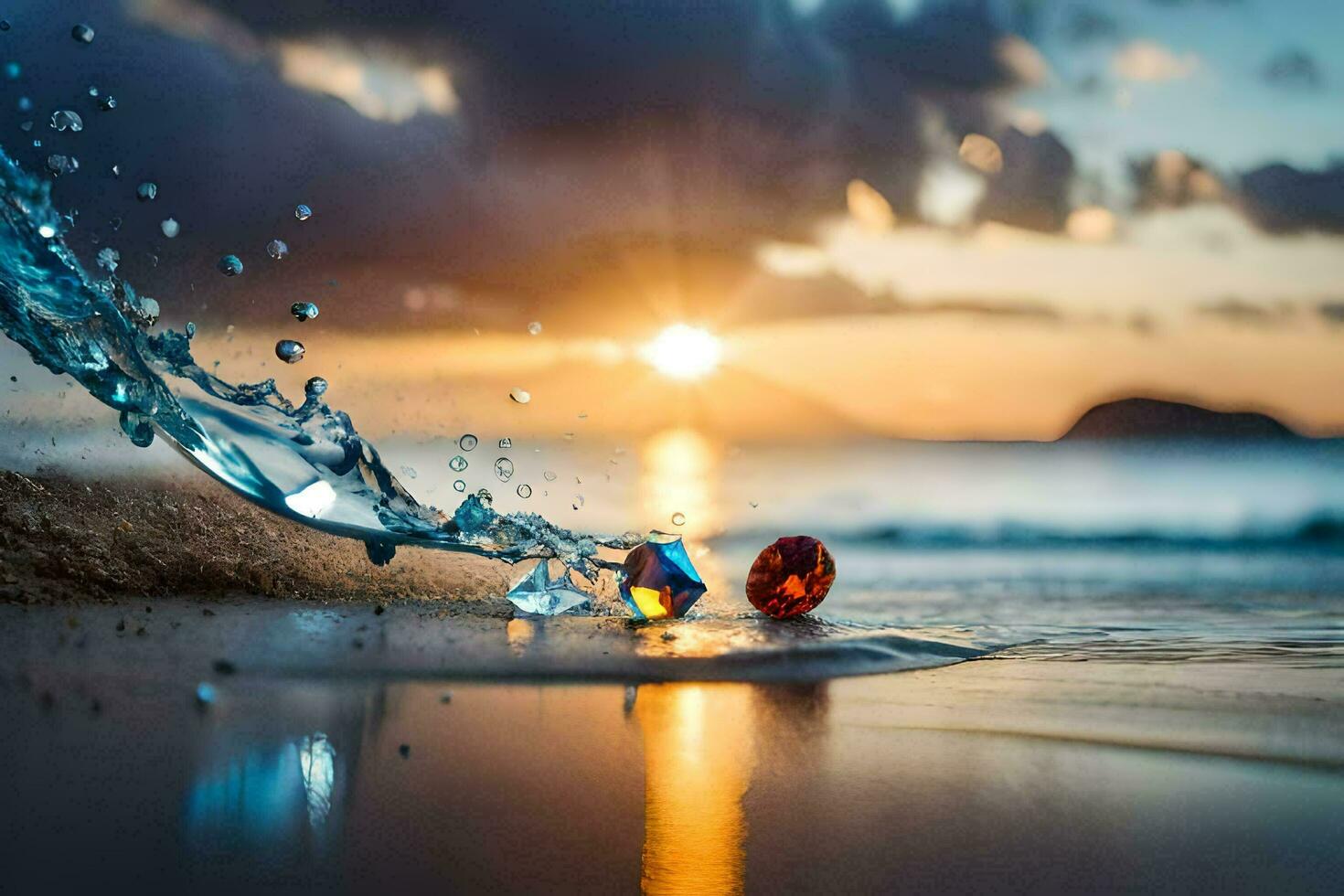 photo wallpaper the sky, water, sunset, beach, water, sunset, water ...