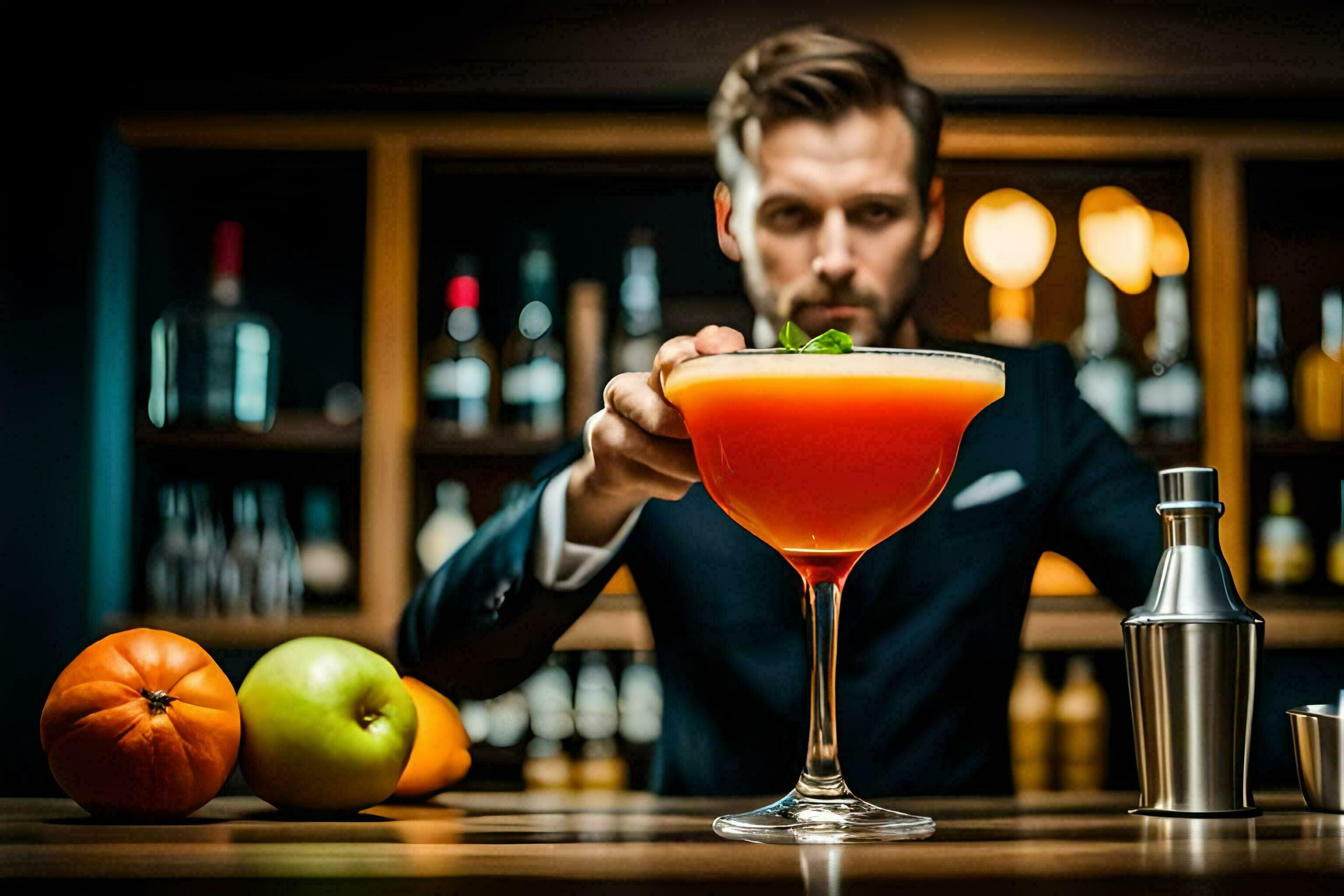 bartender preparing a cocktail. AI-Generated 32269125 Stock Photo at Vecteezy
