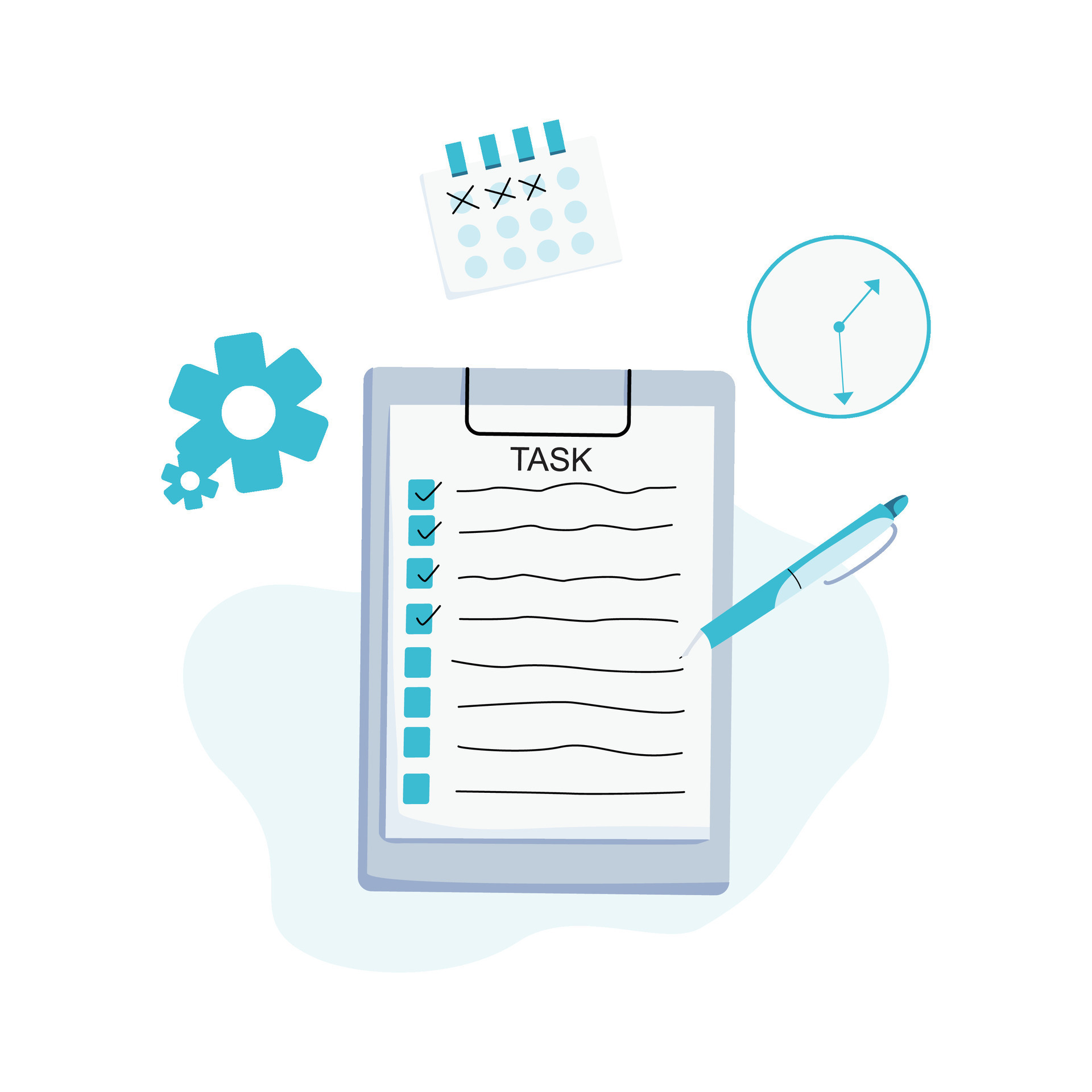 Task list of work illustration 32310156 Vector Art at Vecteezy