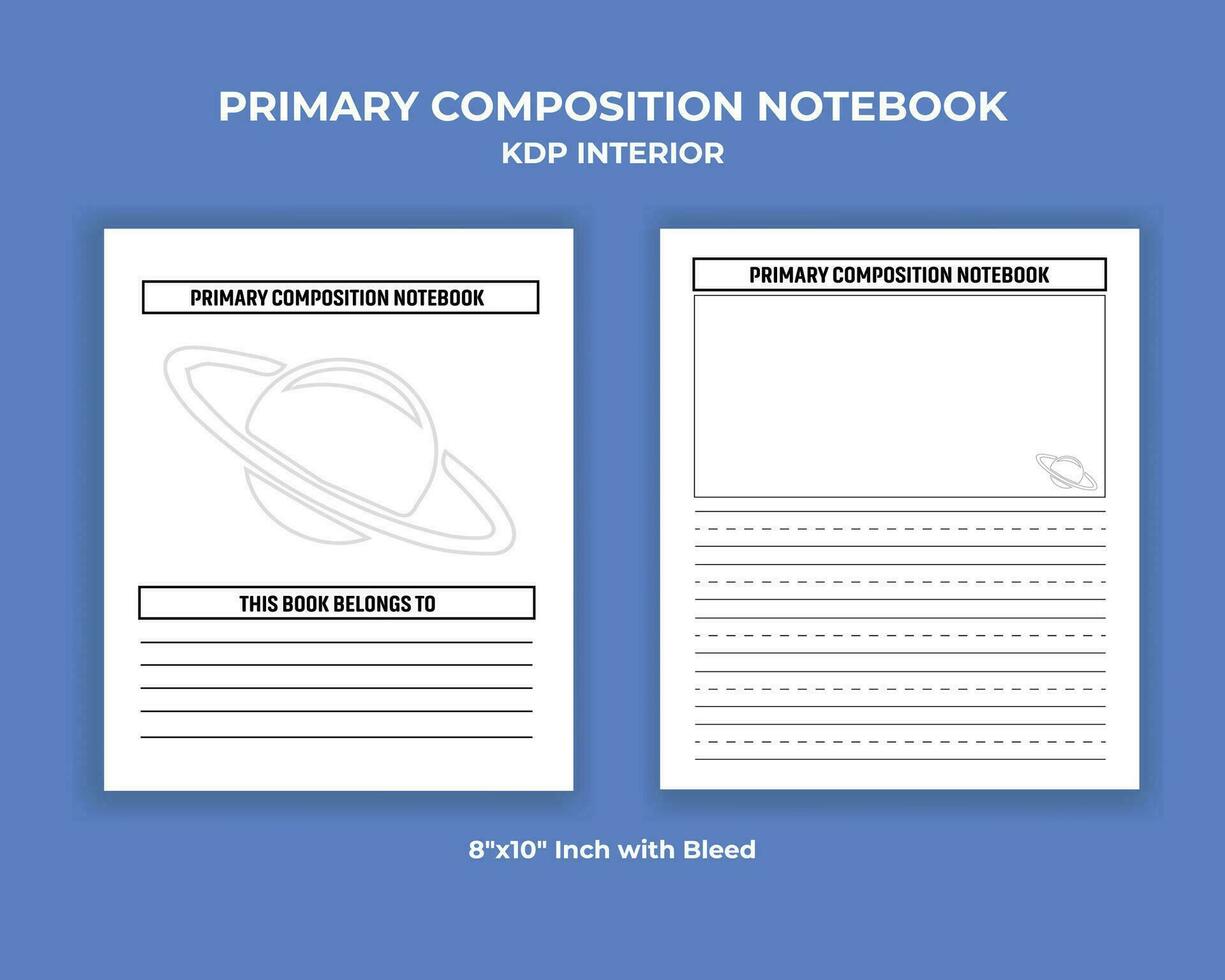 Primary Composition Notebook KDP Interior 32310669 Vector Art at Vecteezy