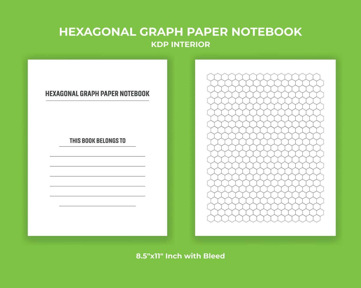 Hexagonal Graph Paper Notebook KDP Interior 32310681 Vector Art at Vecteezy