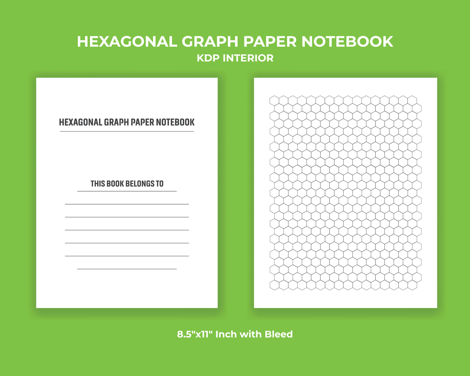 Hexagonal Graph Paper Notebook KDP Interior 32310681 Vector Art at Vecteezy