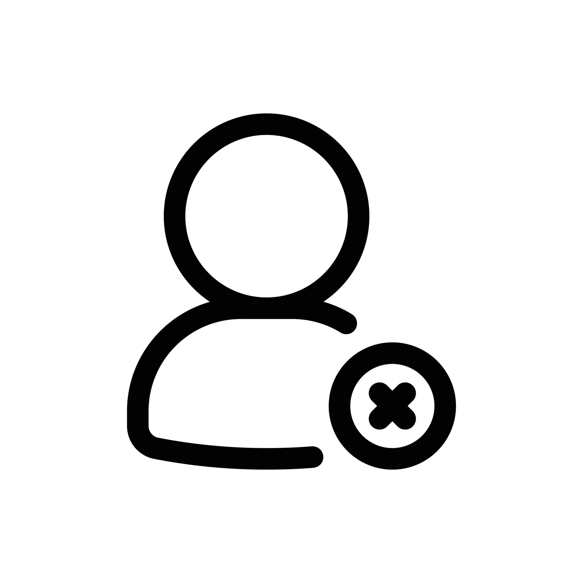 Delete Account icon in trendy outline style isolated on white ...