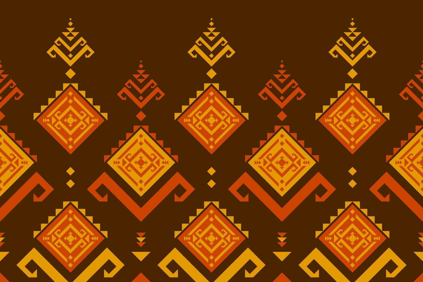 Abstract Ethnic Pattern Art Geometric Seamless Pattern In Tribal Folk