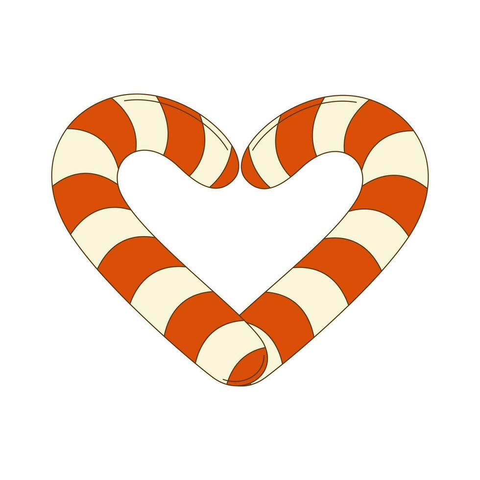 Candy Cane Heart Background