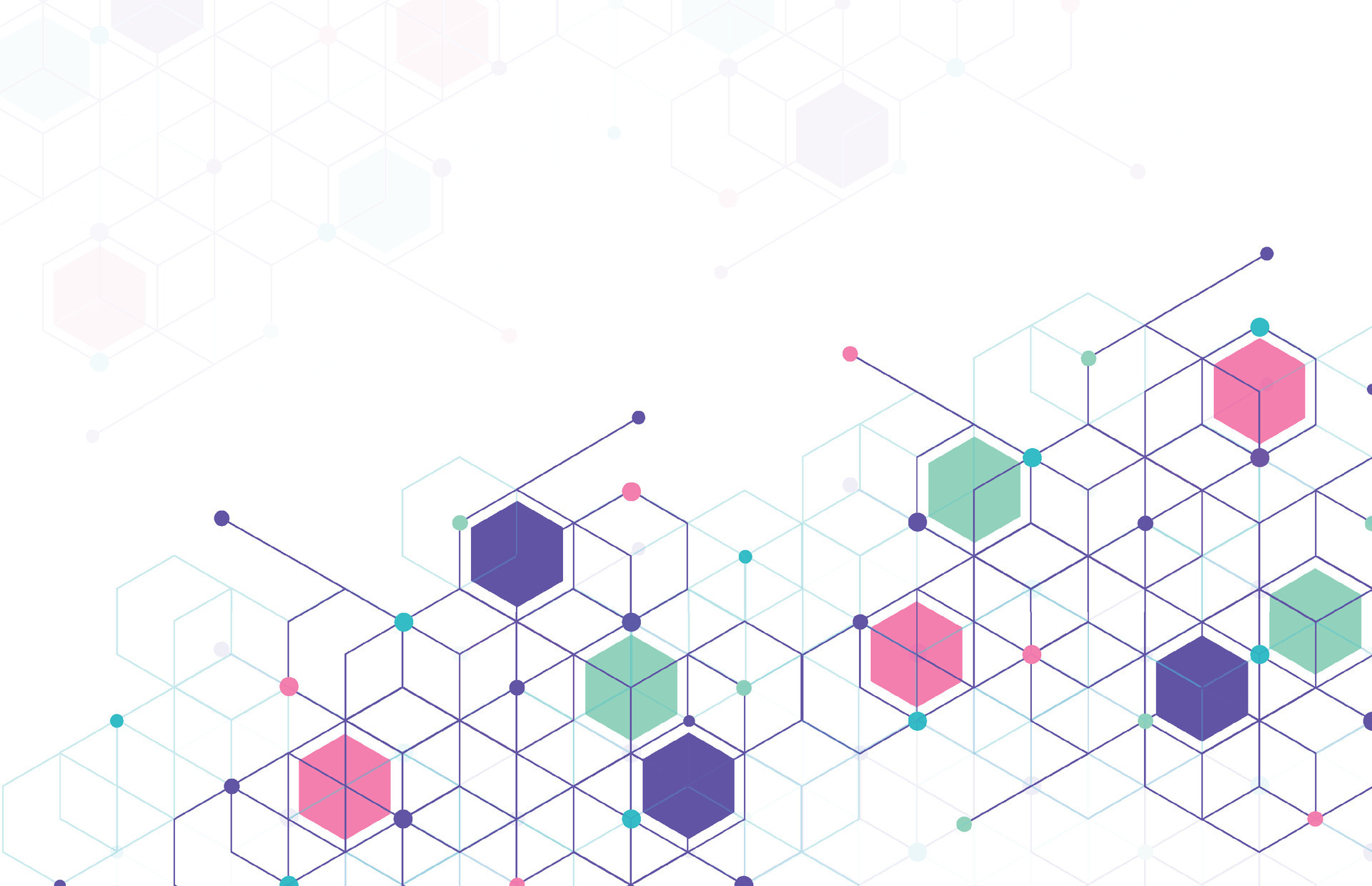 Abstract Geometric Boxes Pattern Dot Line Connection Background Modern
