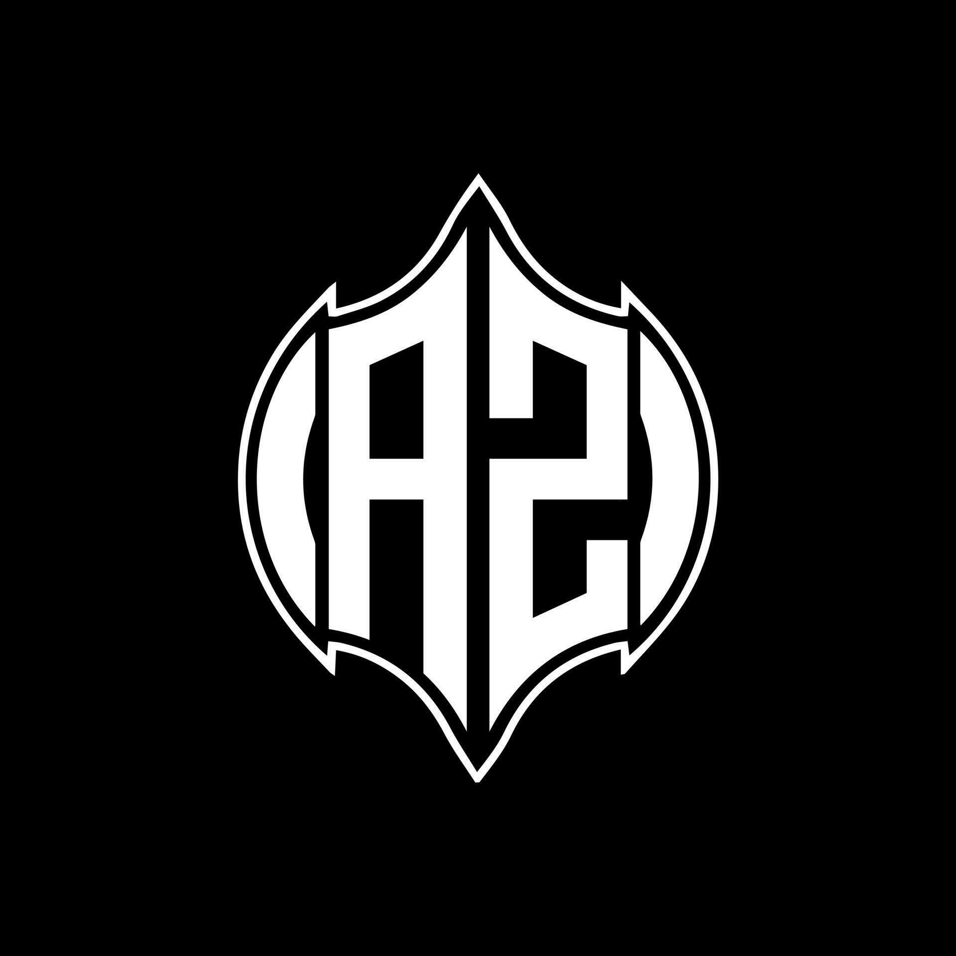 AZ business card letter logo. AZ creative monogram initials letter logo concept. AZ Unique ...