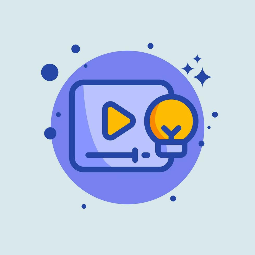 Tutorial flat illustration. Online learning signs vector illustration ...