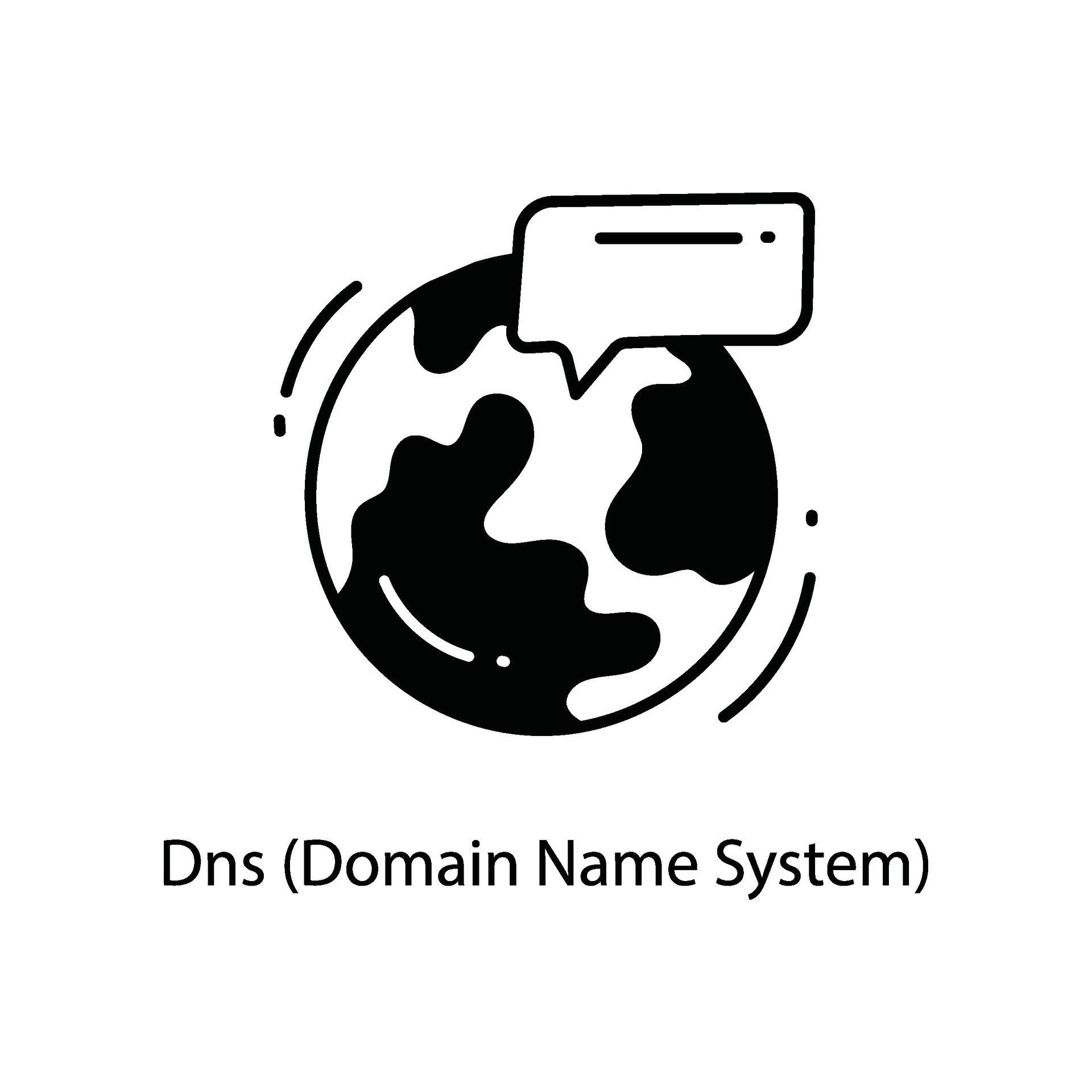 Dns Domain Name System Doodle Icon Design Illustration Networking