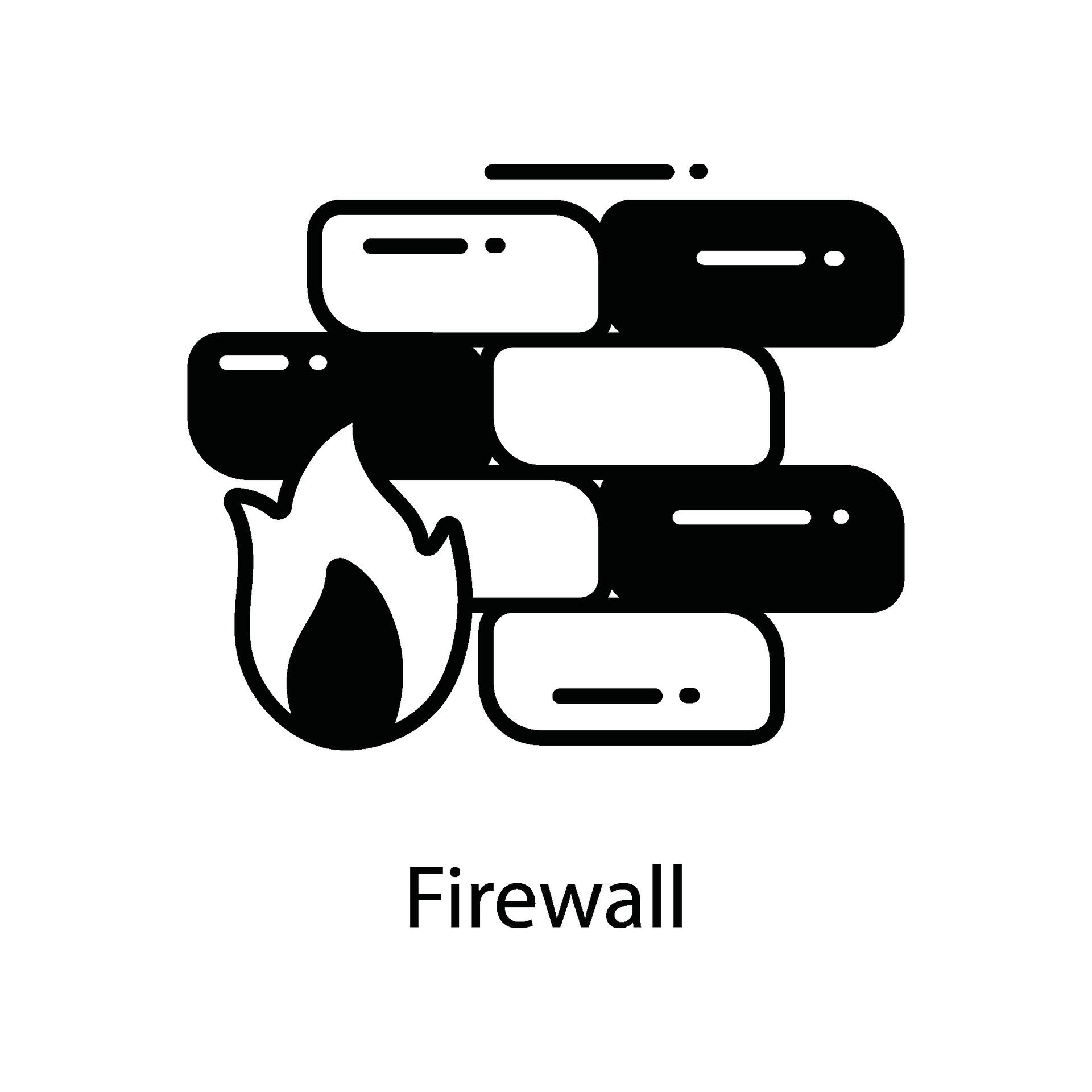 Firewall Doodle Icon Design Illustration Networking Symbol On White Background Eps 10 File