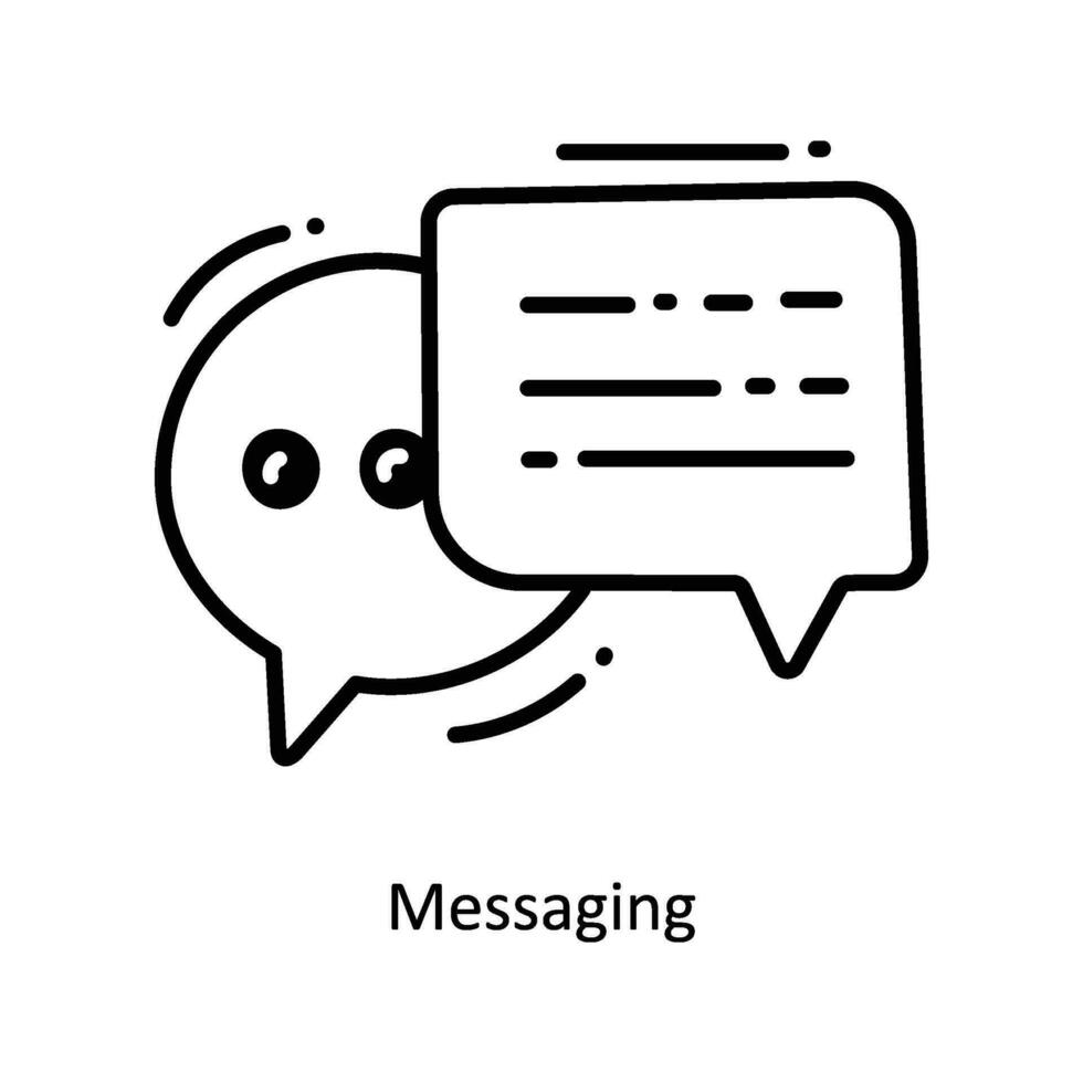 Messaging Doodle Icon Design Illustration Startup Symbol On White Background Eps 10 File