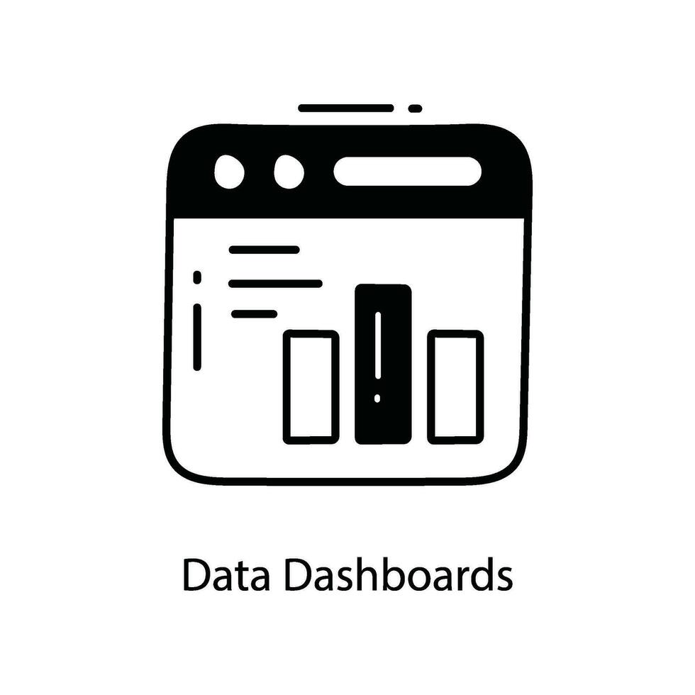 Data Dashboards Doodle Icon Design Illustration Networking Symbol On