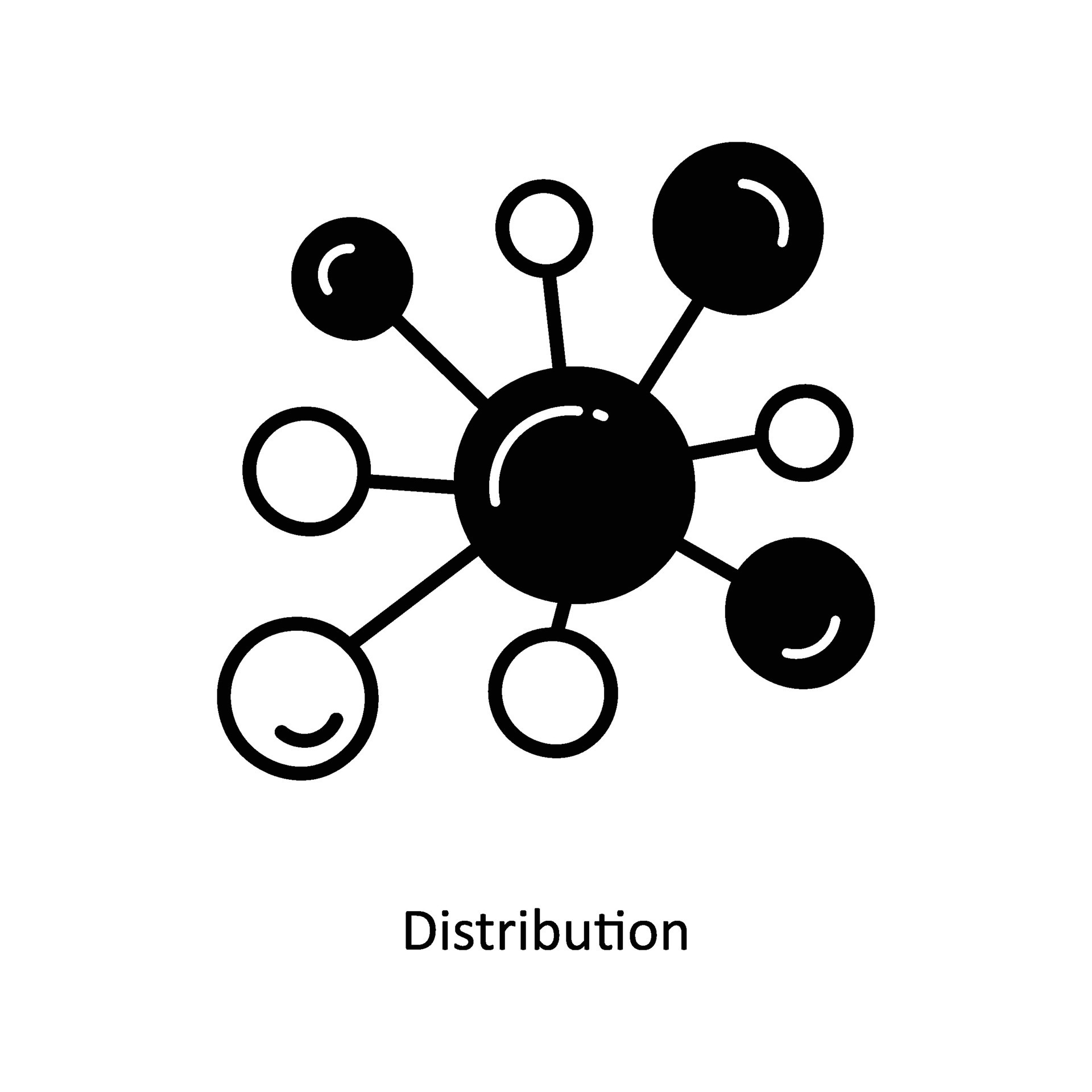 Distribution doodle Icon Design illustration. Startup Symbol on White ...