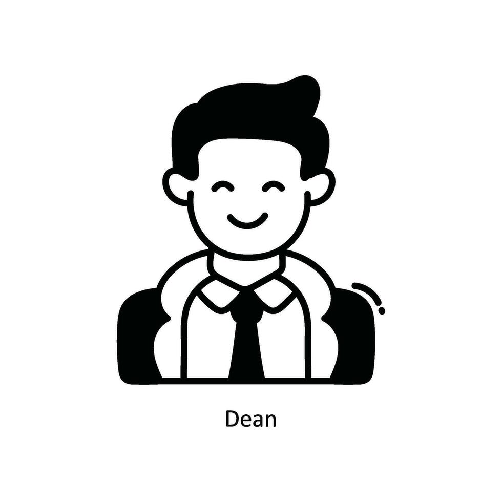Dean doodle Icon Design illustration. School and Study Symbol on White background EPS 10 File ...