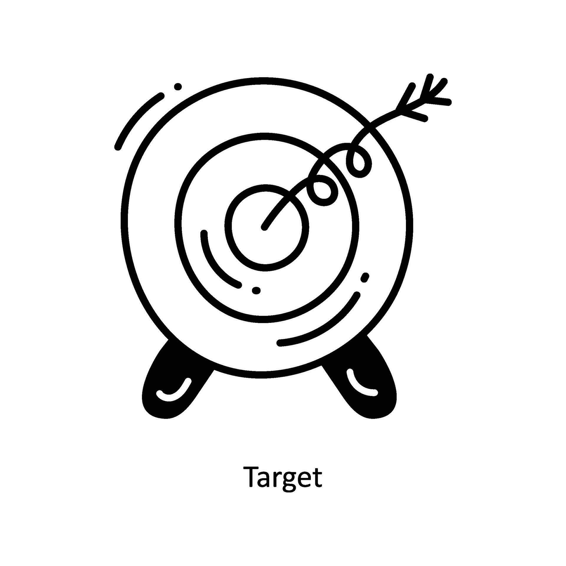 Target doodle Icon Design illustration. Startup Symbol on White ...
