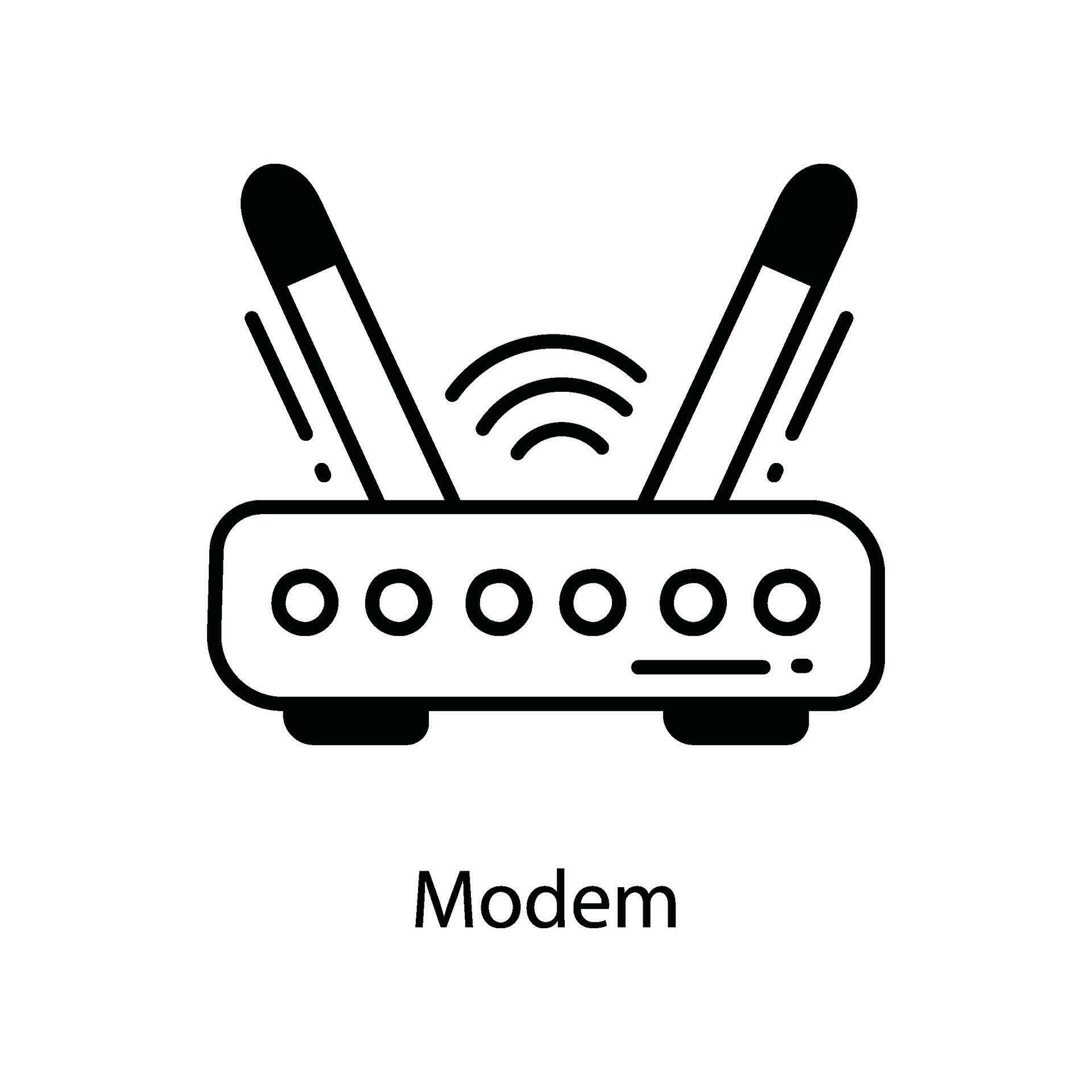 Modem doodle Icon Design illustration. Networking Symbol on White background EPS 10 File ...
