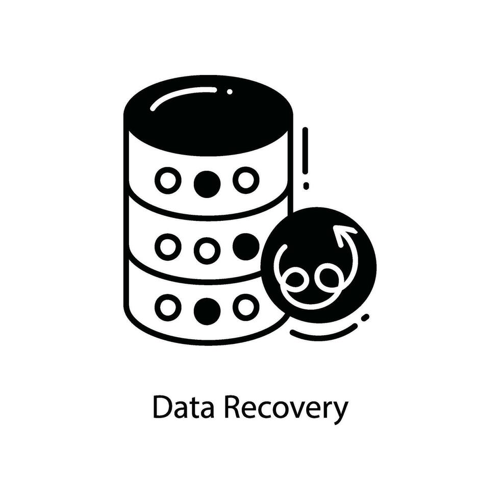 Data Recovery doodle Icon Design illustration. Networking Symbol on ...