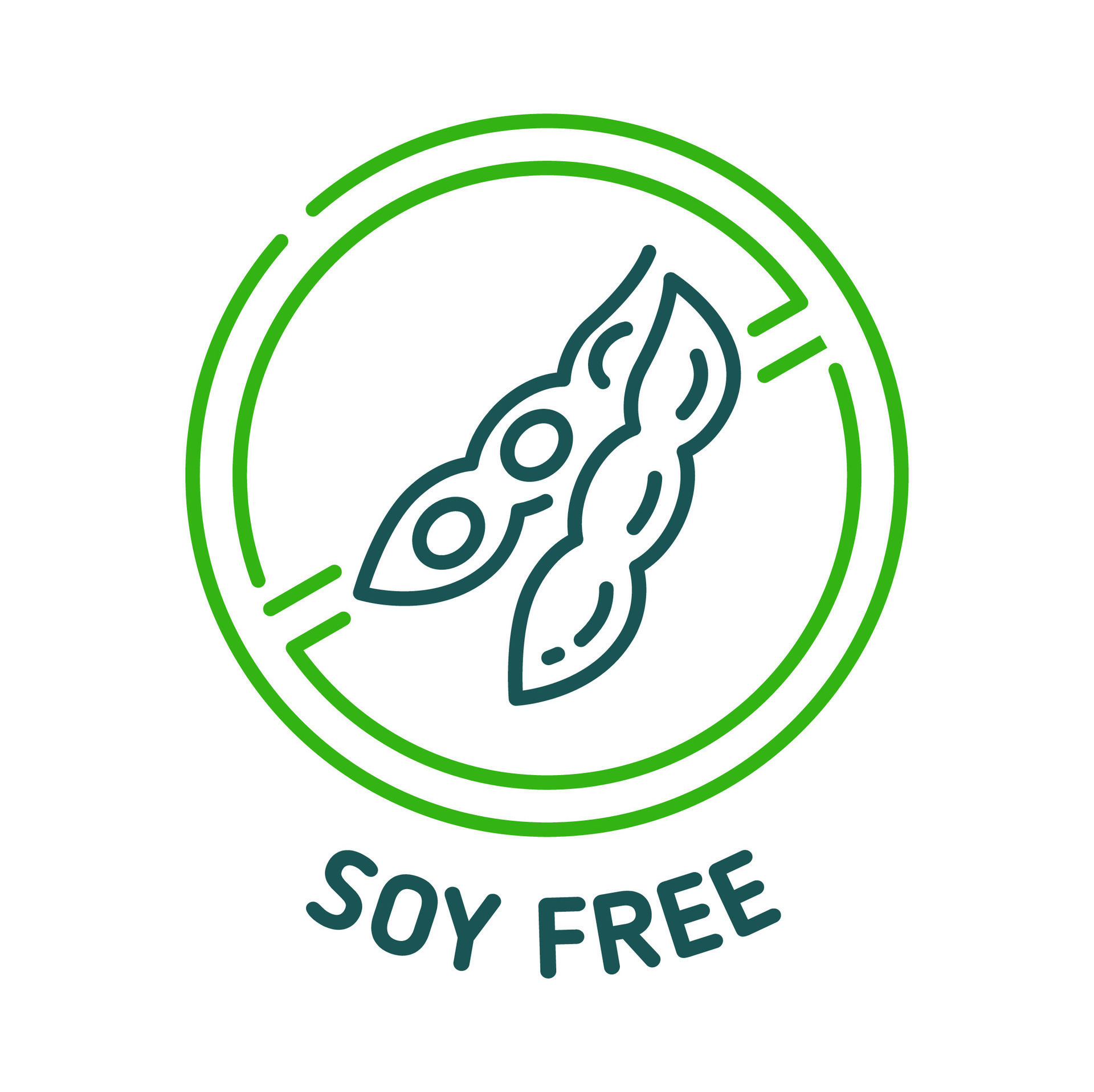 Soy free icon and sign, isolated vector symbol 32318496 Vector Art at Vecteezy
