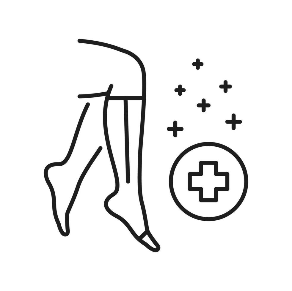 Compression Socks Stockings Vector Legs Treatment 32318499 Vector Art