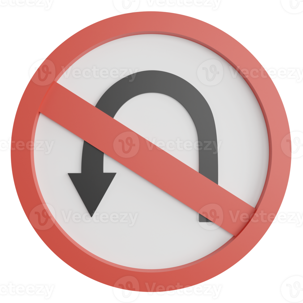 No U turn left sign clipart flat design icon isolated on transparent ... No U turn left sign clipart flat design icon isolated on transparent ...