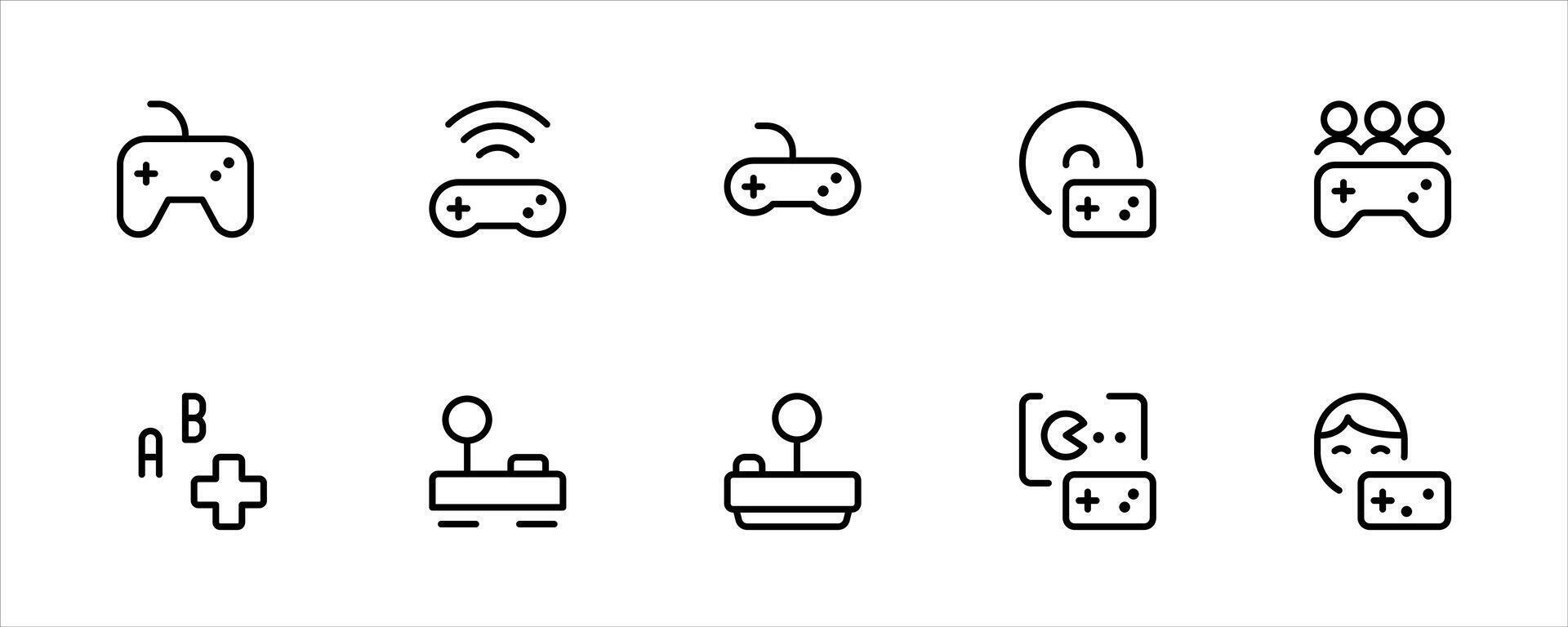 Gamepad, joypad, icon set. Gamepads. Video game controller, linear ... Gamepad, joypad, icon set. Gamepads. Video game controller, linear ...